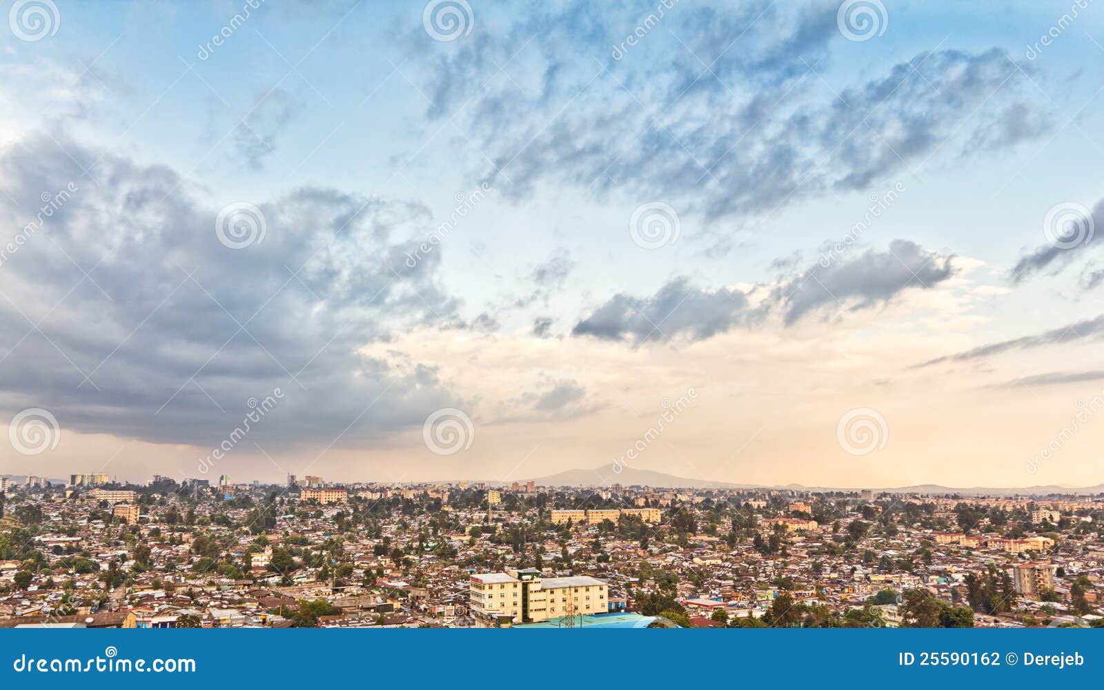 Aerial view of Addis Ababa stock photo. Image of addis - 25590162