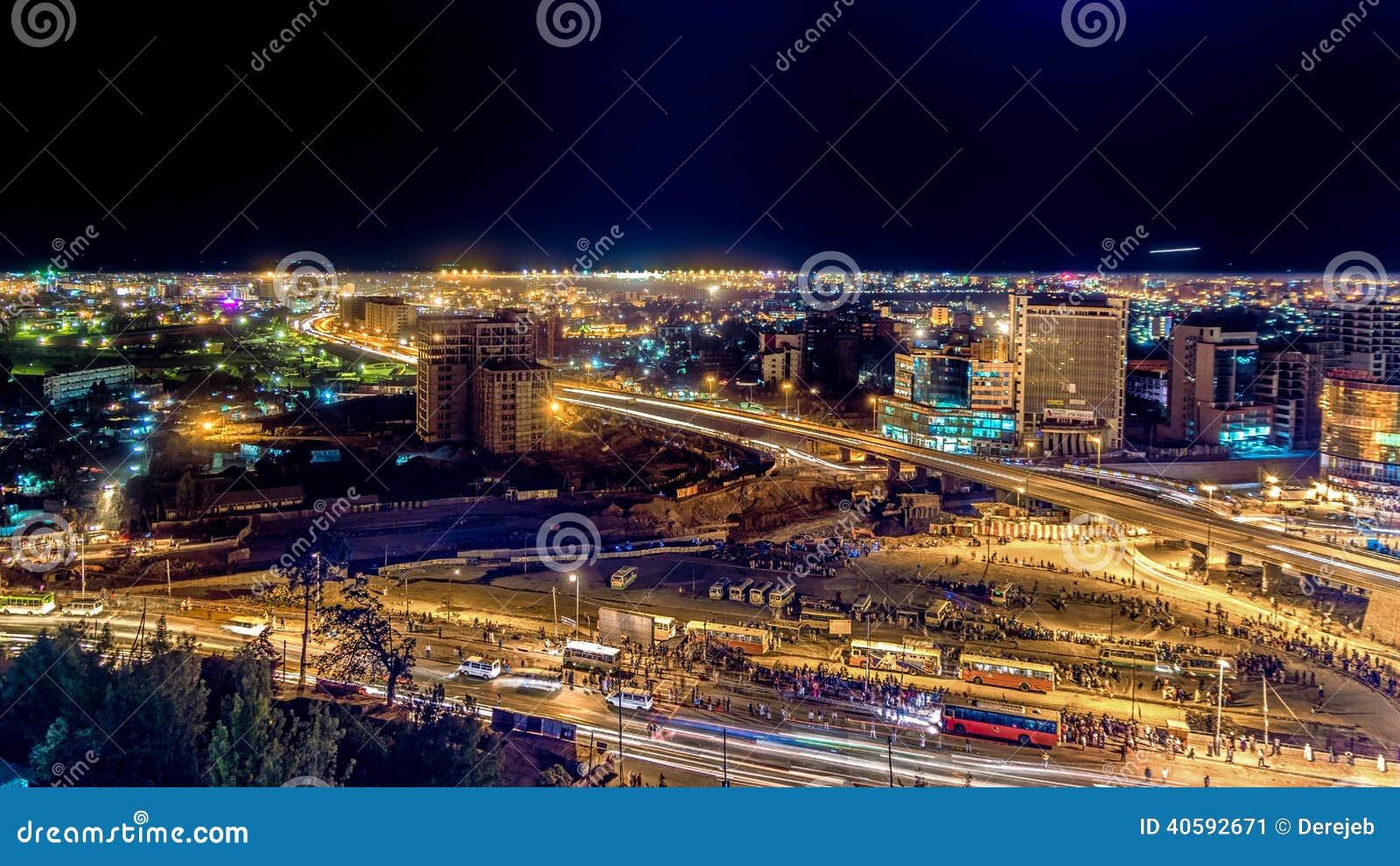 Aerial view of Addis Ababa stock image. Image of architecture - 40592671