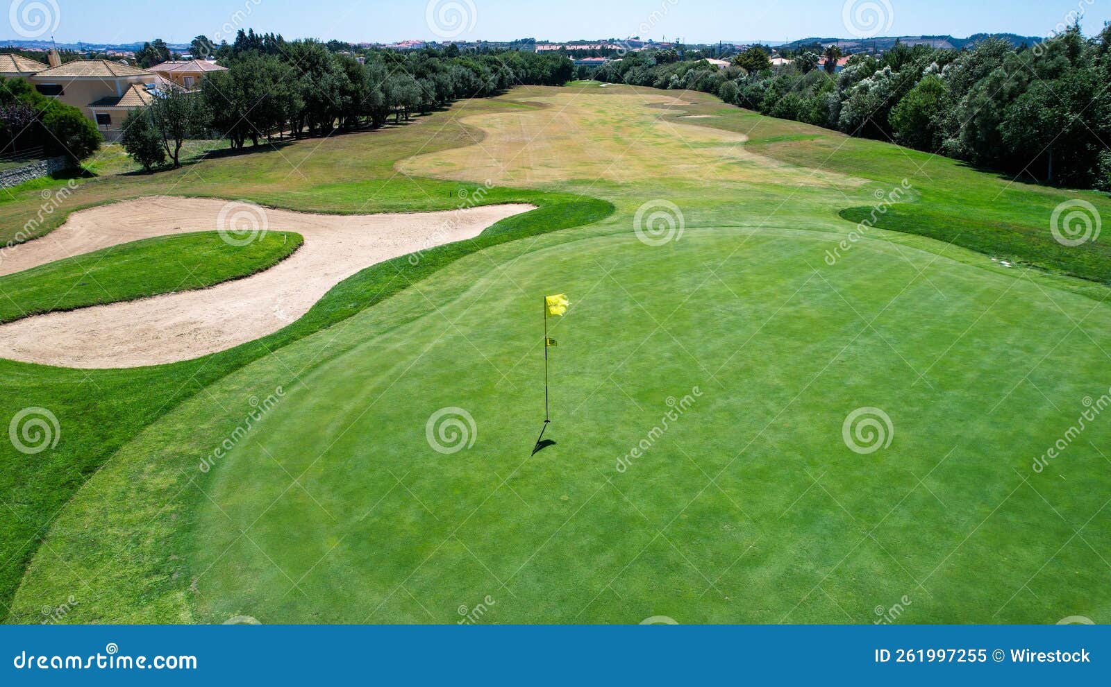 Aerial View from AGolf Course Stock Image - Image of hole, field: 261997255