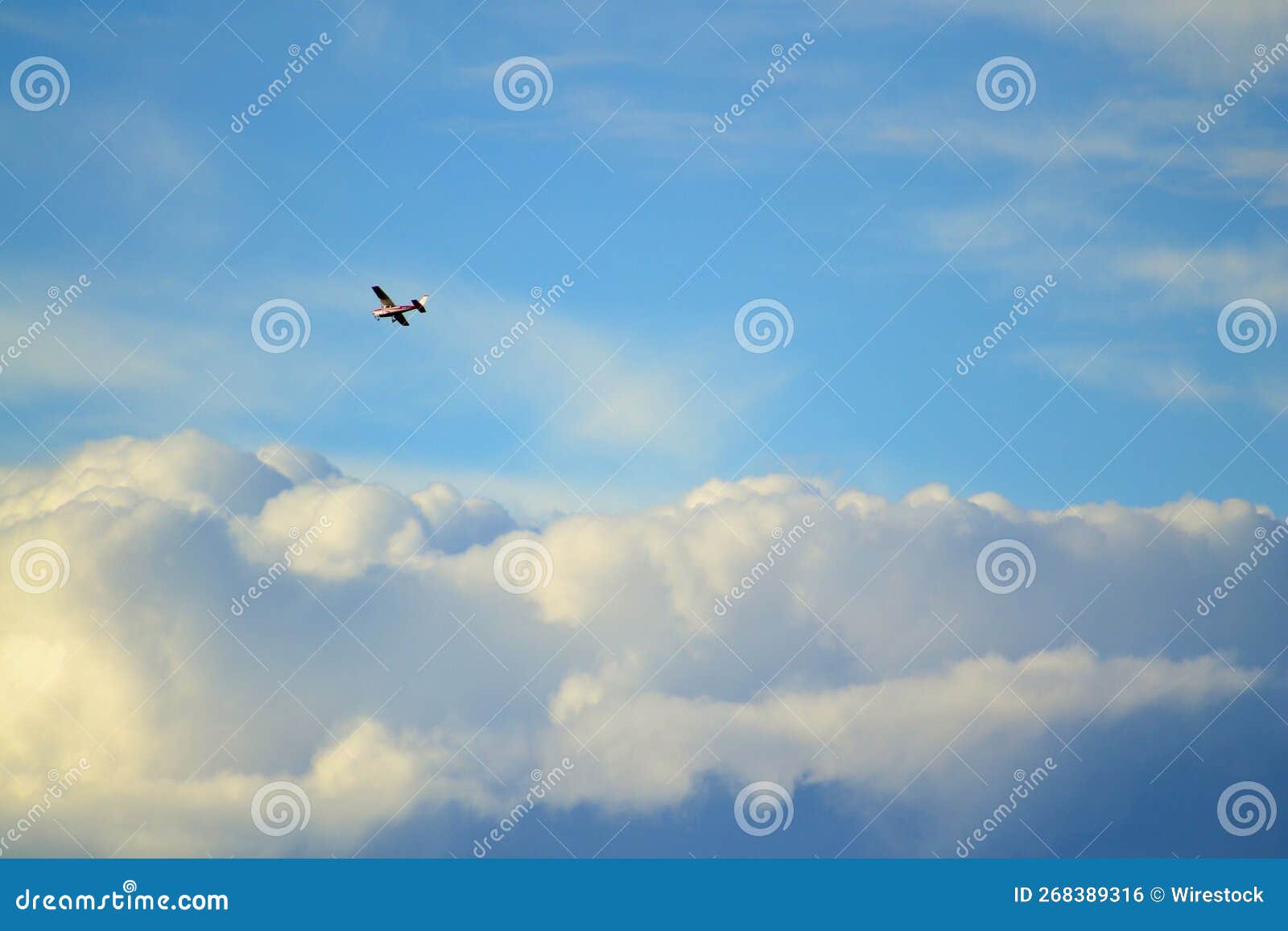Aerial View of Airplane during Flight in Sky Stock Photo - Image of ...