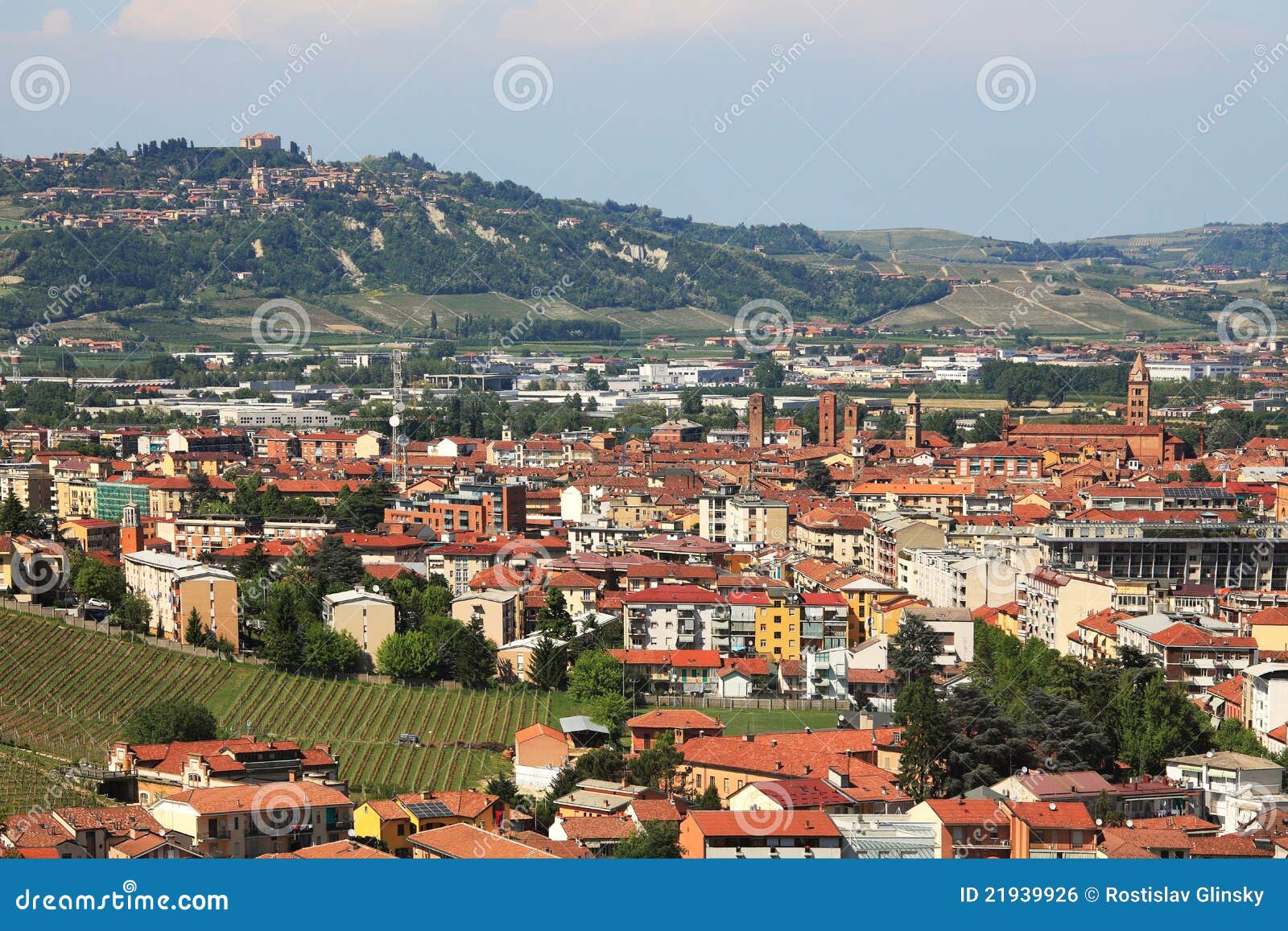Aerial View on Alba. Piedmont, Italy. Stock Photo - Image of tourist ...