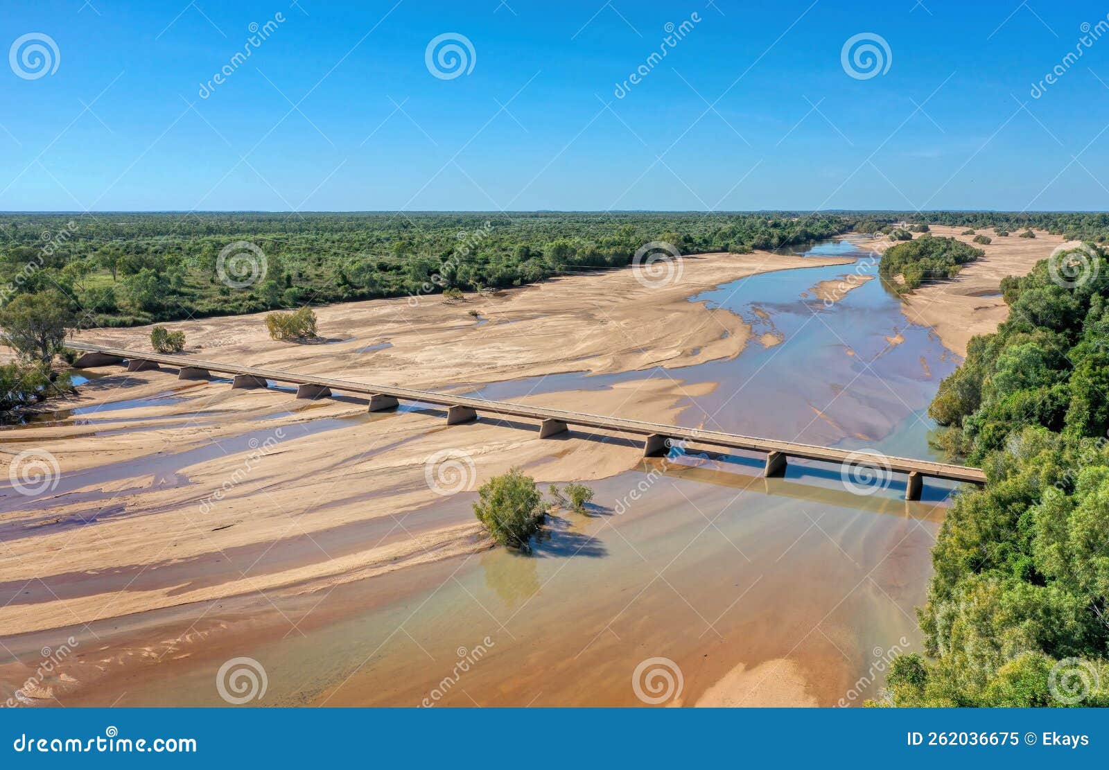 Aerial View of Albert River Bridge Stock Image - Image of burketown ...