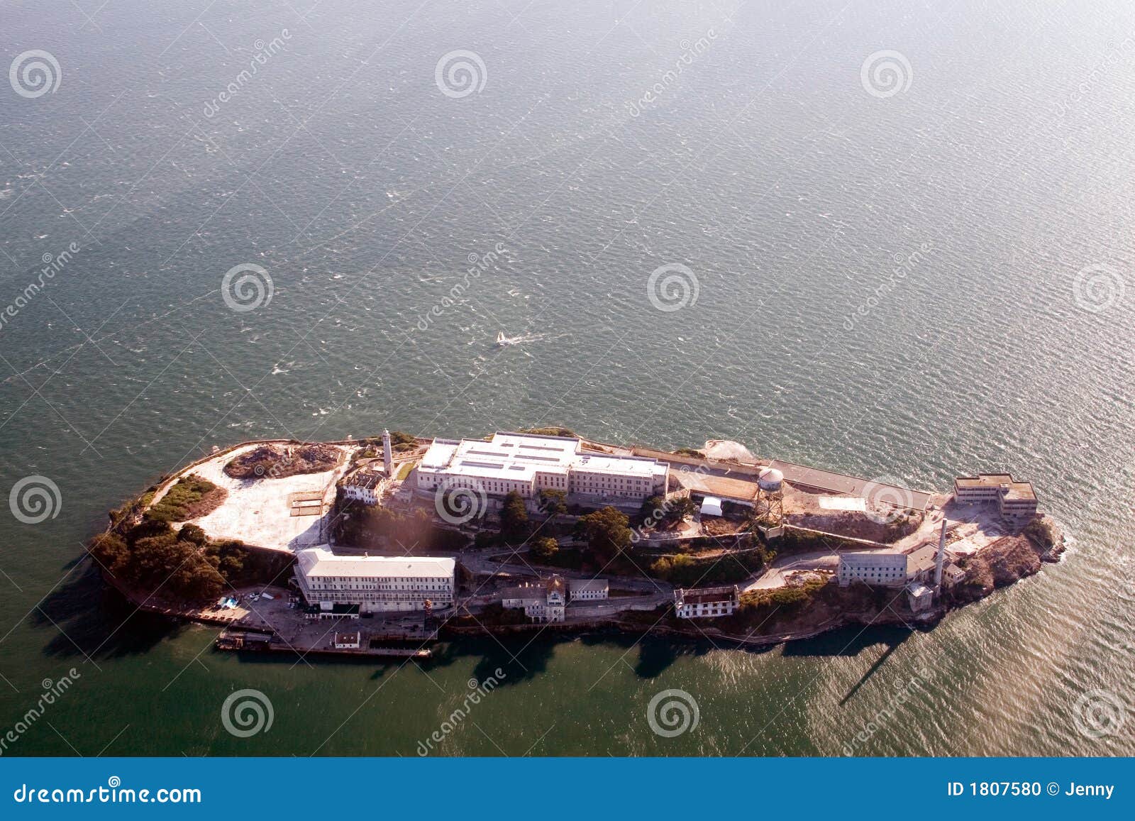 Aerial view of Alcatraz stock photo. Image of jail, landmark - 1807580