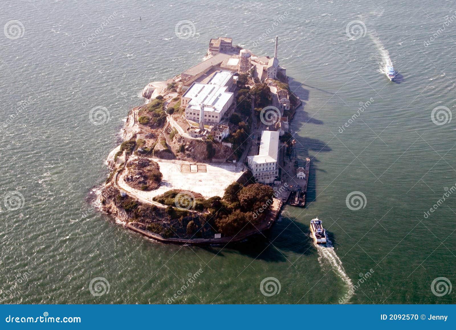 Aerial view of Alcatraz stock photo. Image of prison, coastal - 2092570