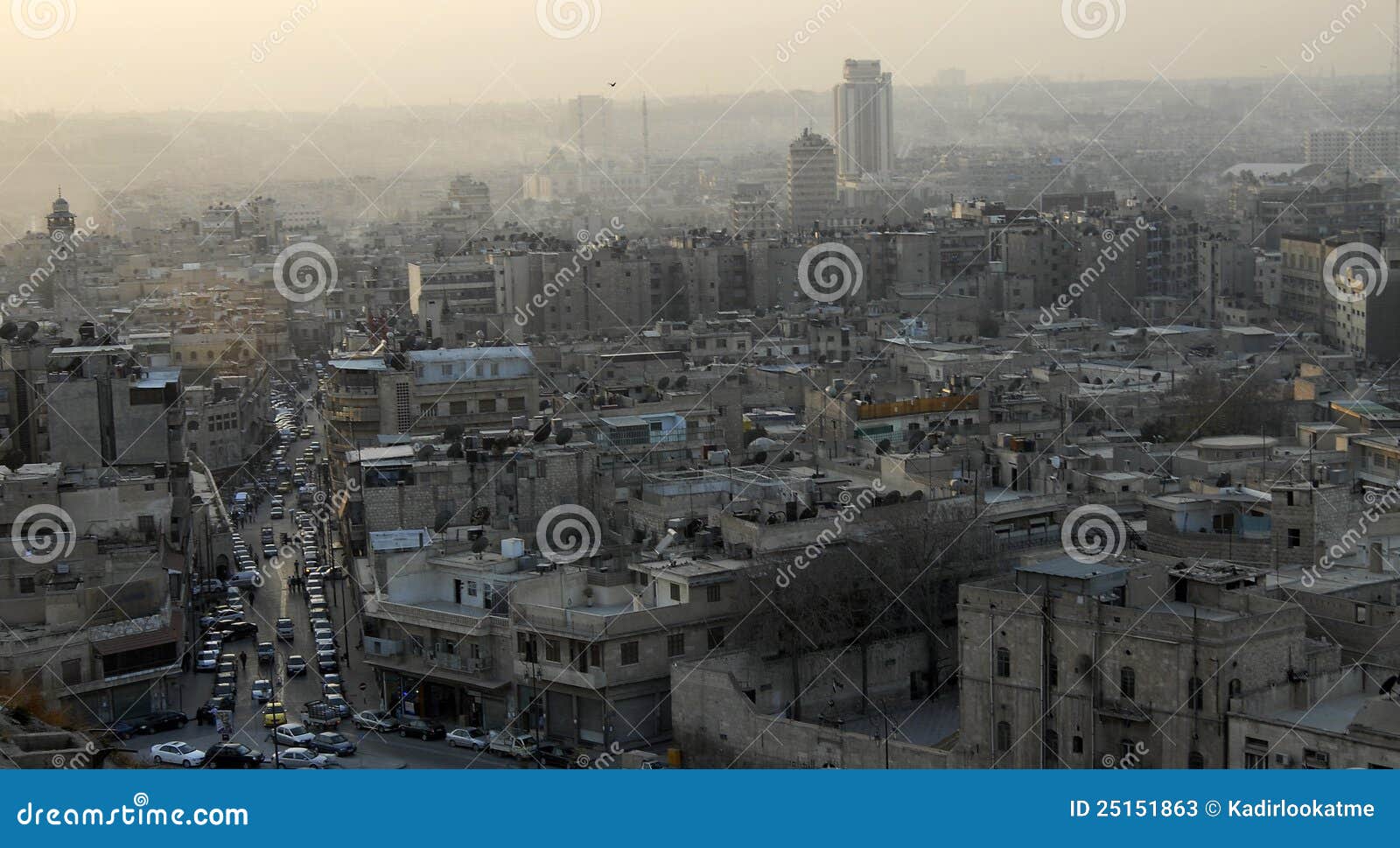 Aerial view of Aleppo city stock image. Image of architecture - 25151863