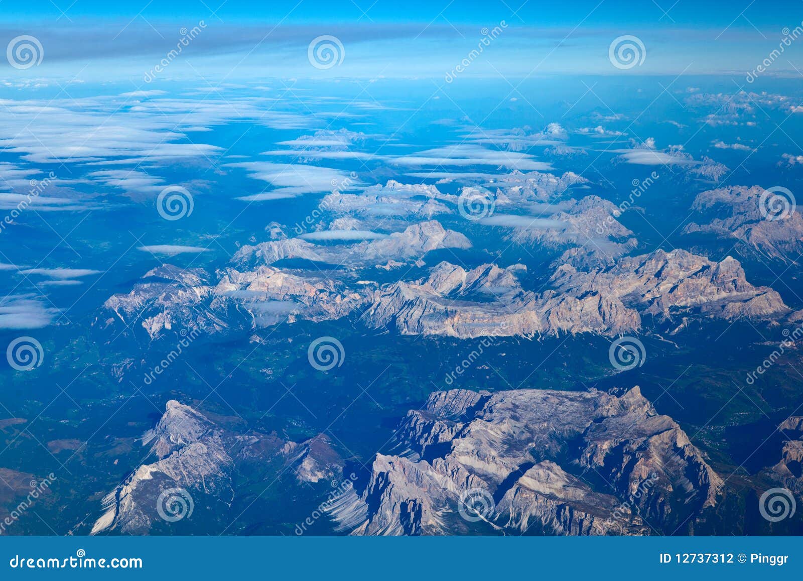 Aerial View of the Alps stock photo. Image of place, outdoors - 12737312