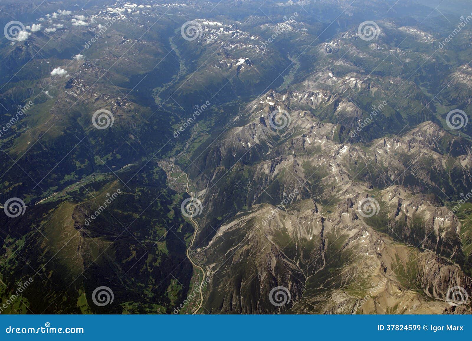 Aerial view of the Alps stock image. Image of beautiful - 37824599