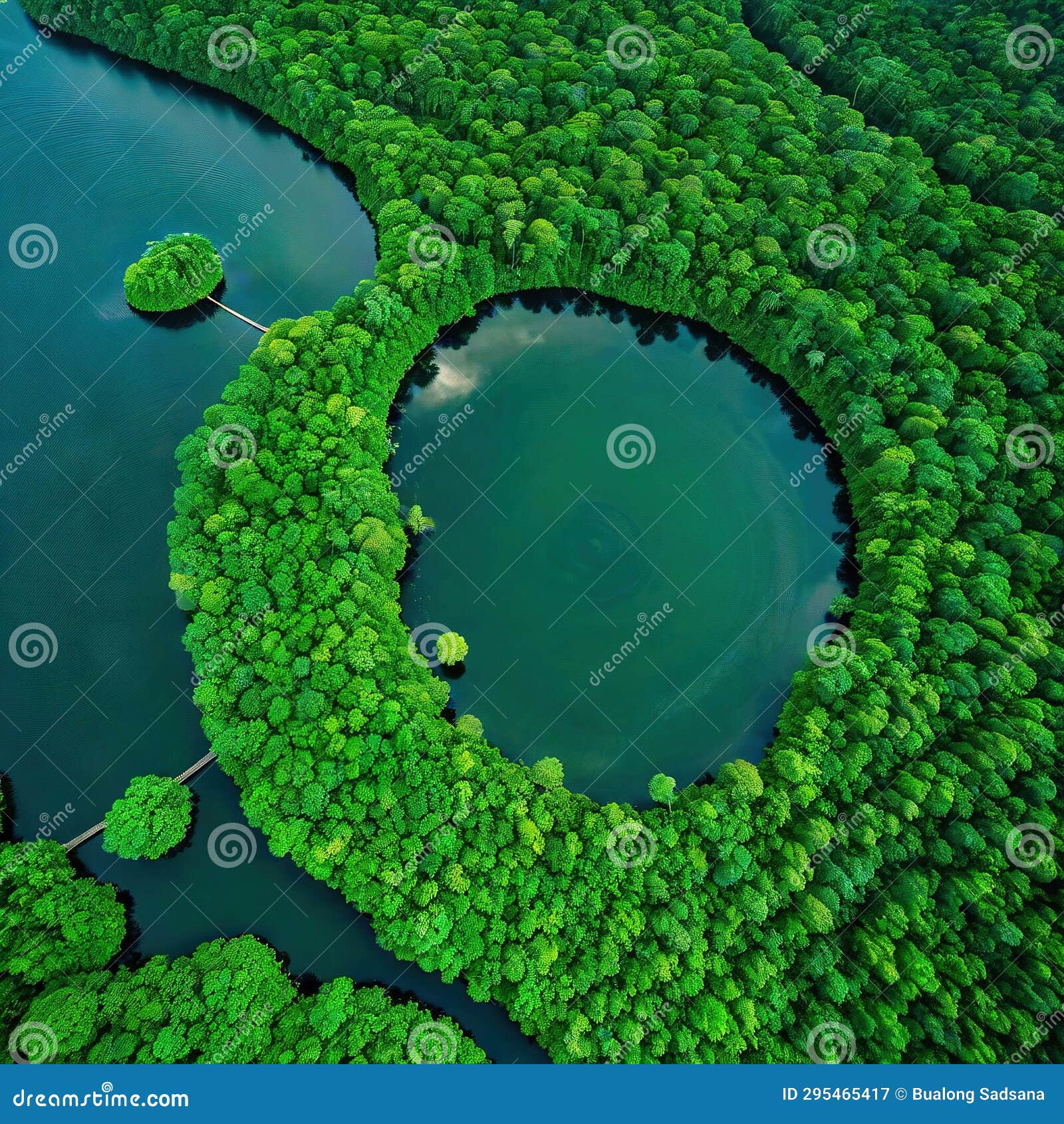 Aerial View of the Amazon stock illustration. Illustration of generated ...