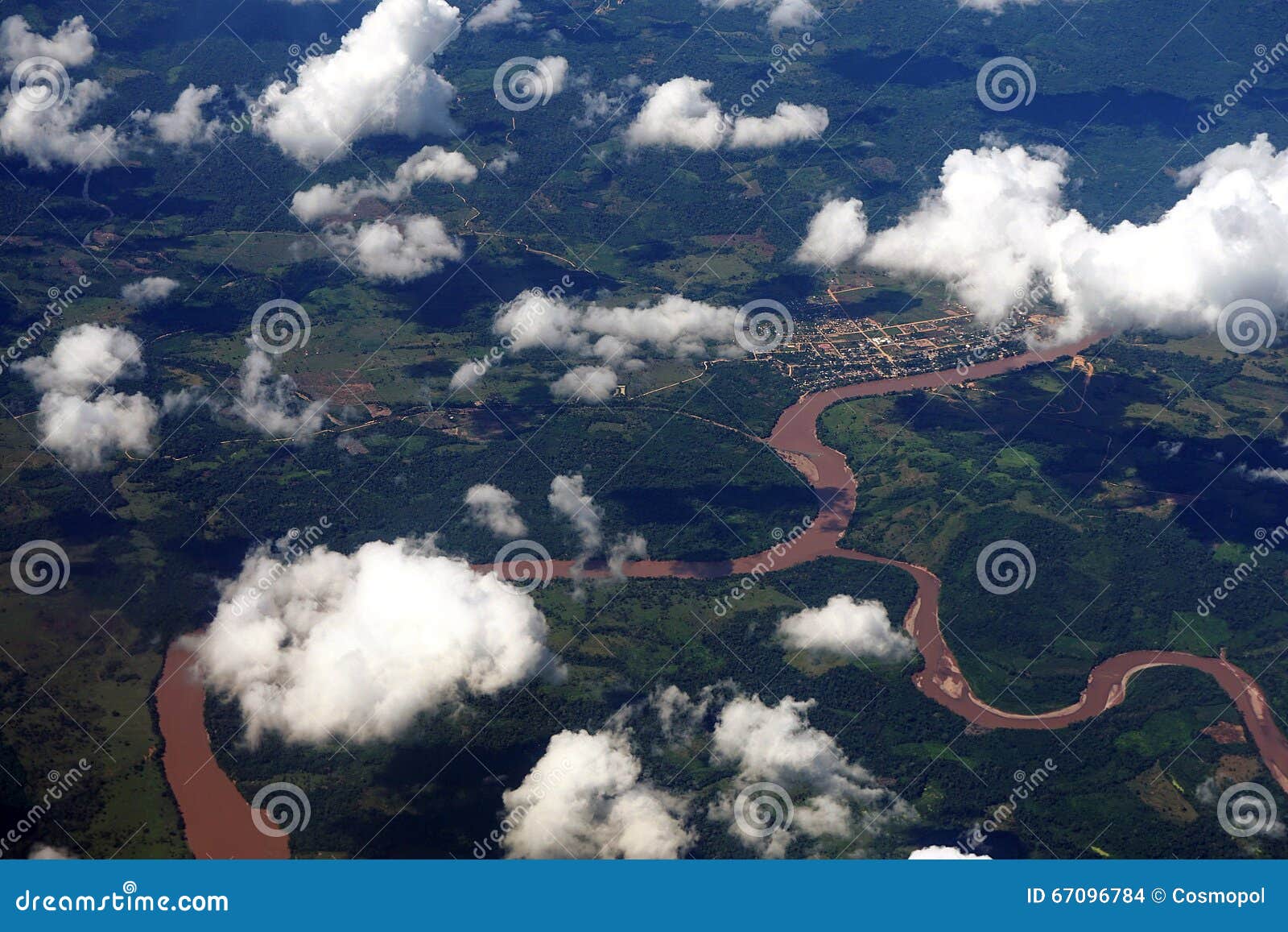 Aerial View of Amazon River, Peru Stock Photo - Image of america ...
