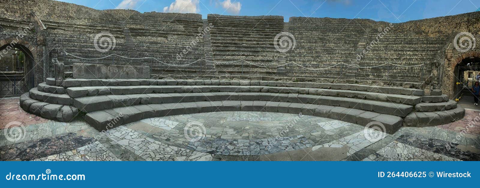 Aerial View of Amphitheatre of Pompei Stock Image - Image of travel ...