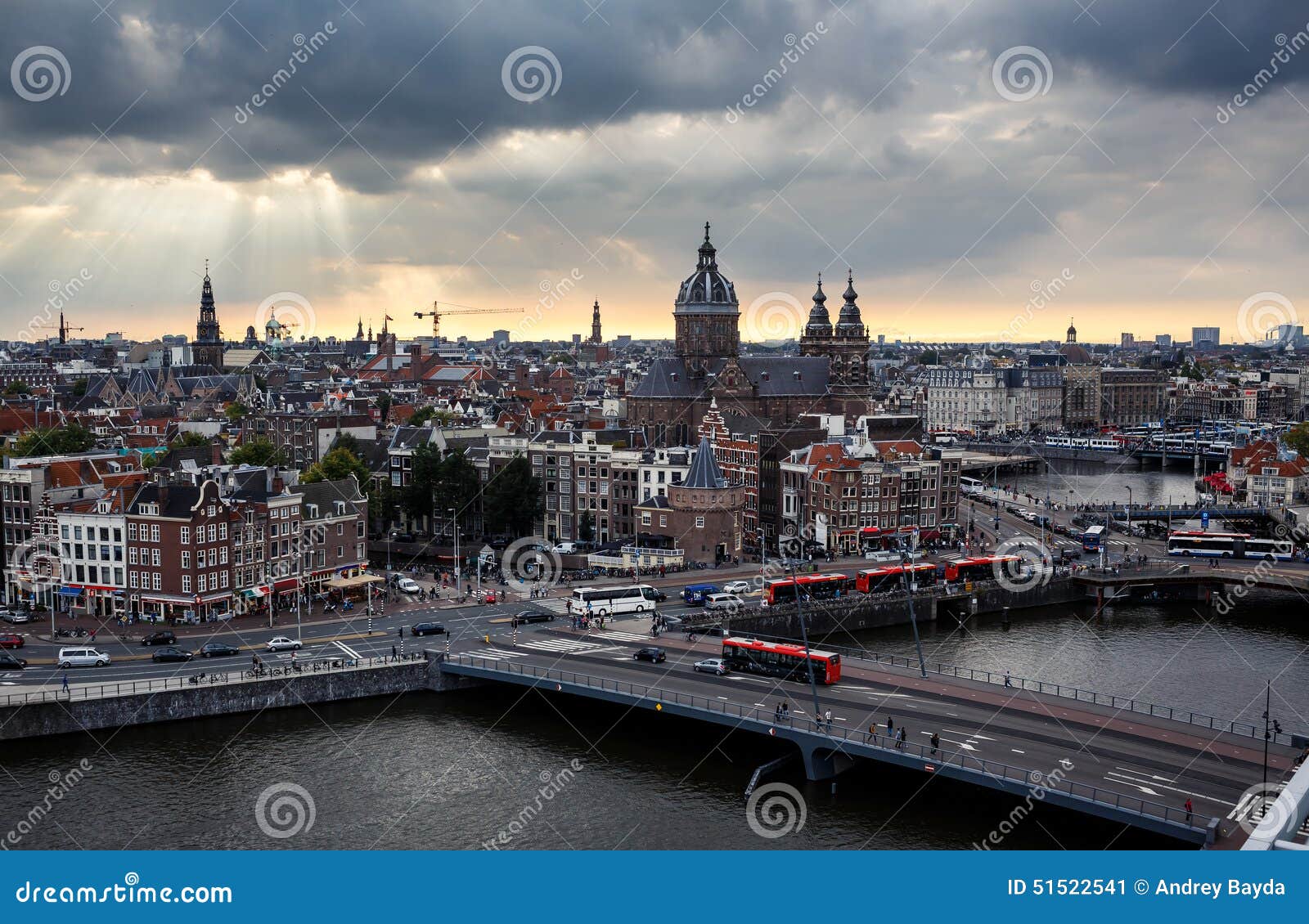 Aerial view of Amsterdam stock image. Image of capital - 51522541