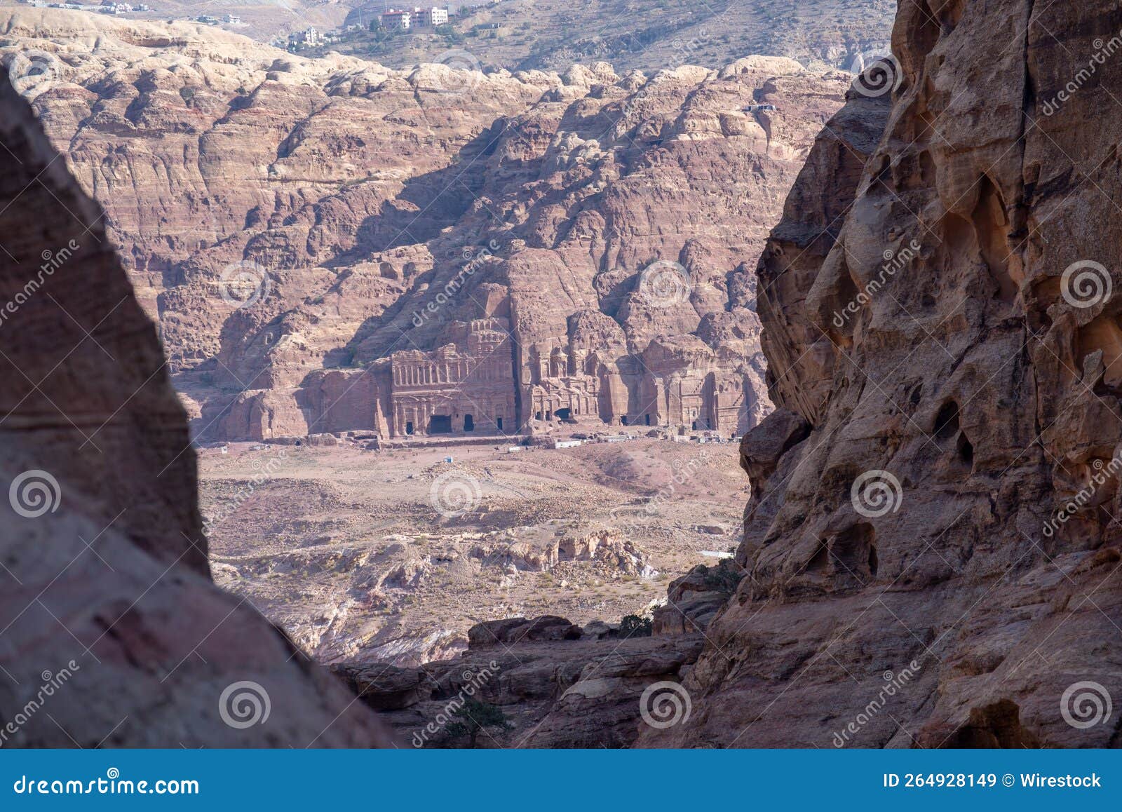 Aerial View of Ancient Buildings in Petra, Jordan Stock Image - Image ...