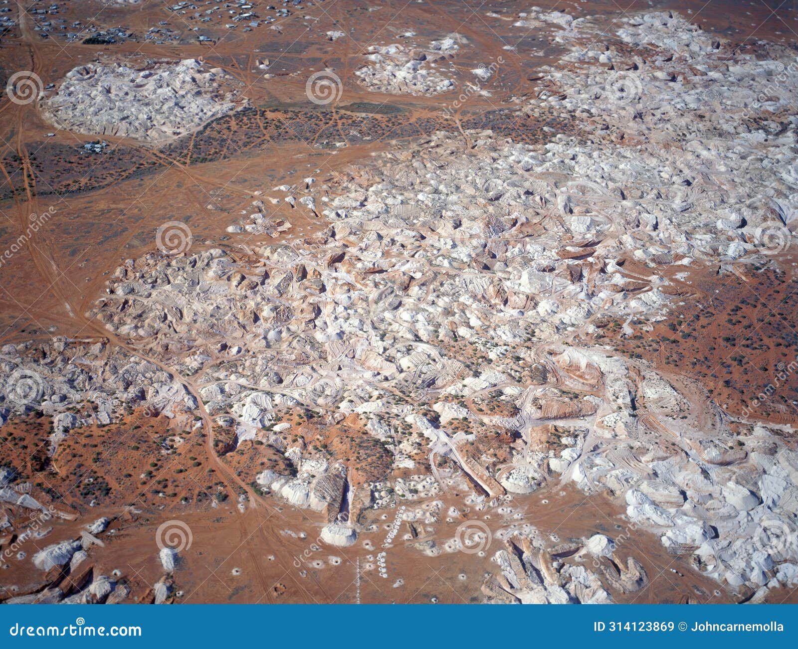 Aerial View of the Andamooka Opal Fields. Stock Image - Image of opal ...