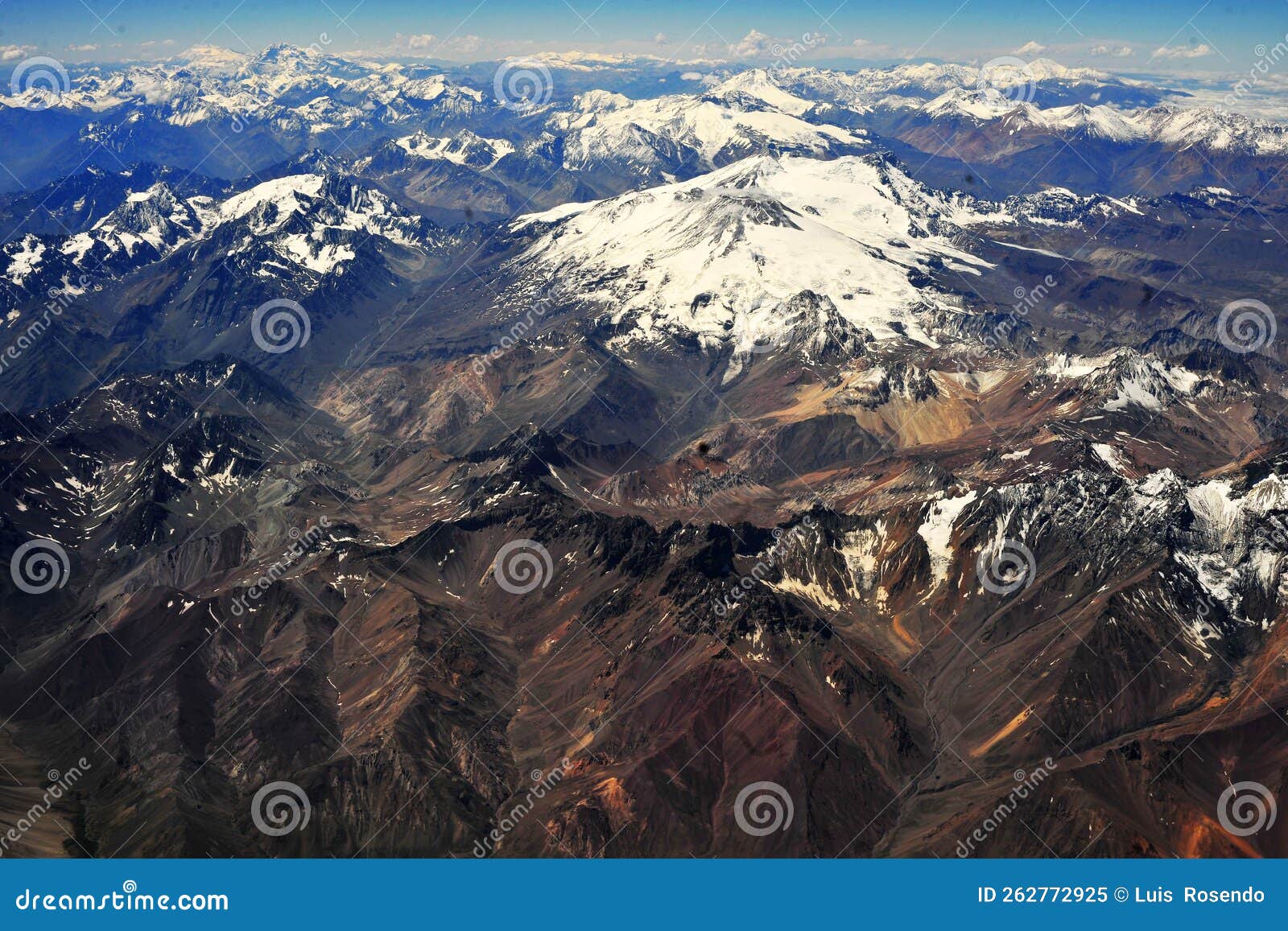 Aerial View of the Andes Mountain Range Stock Image - Image of rock ...