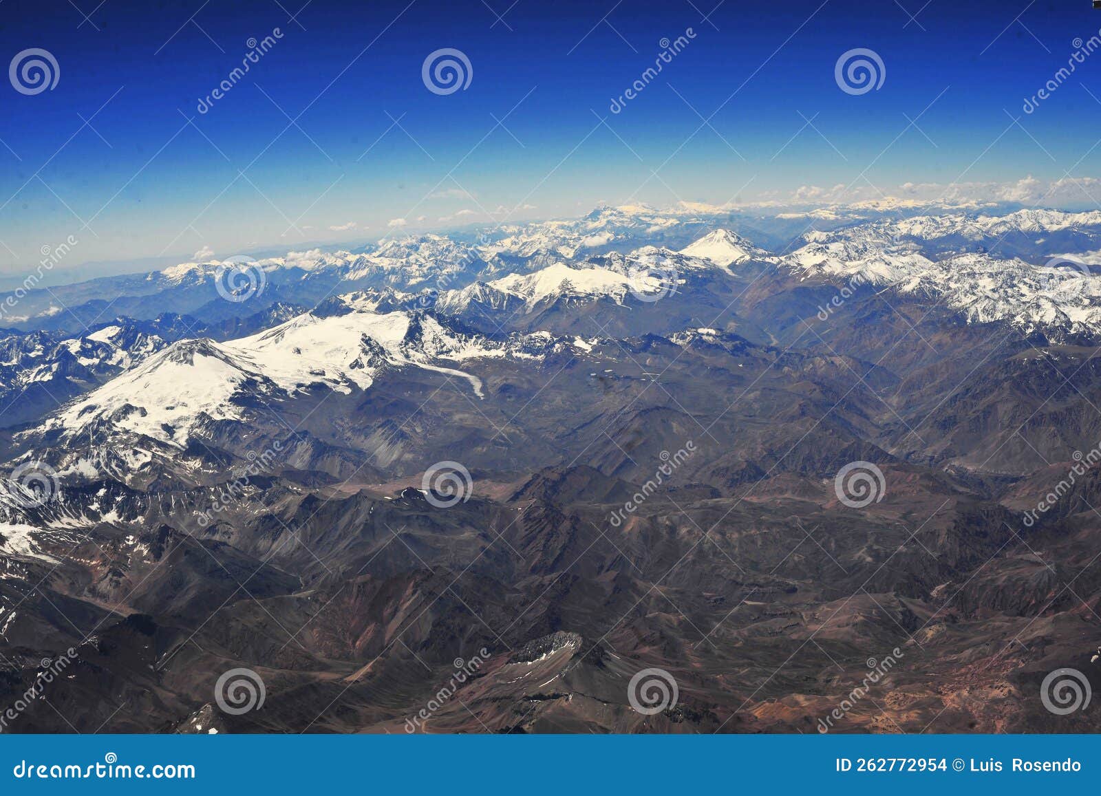 View of the Andes Mountain Range Stock Photo - Image of andes, summit ...