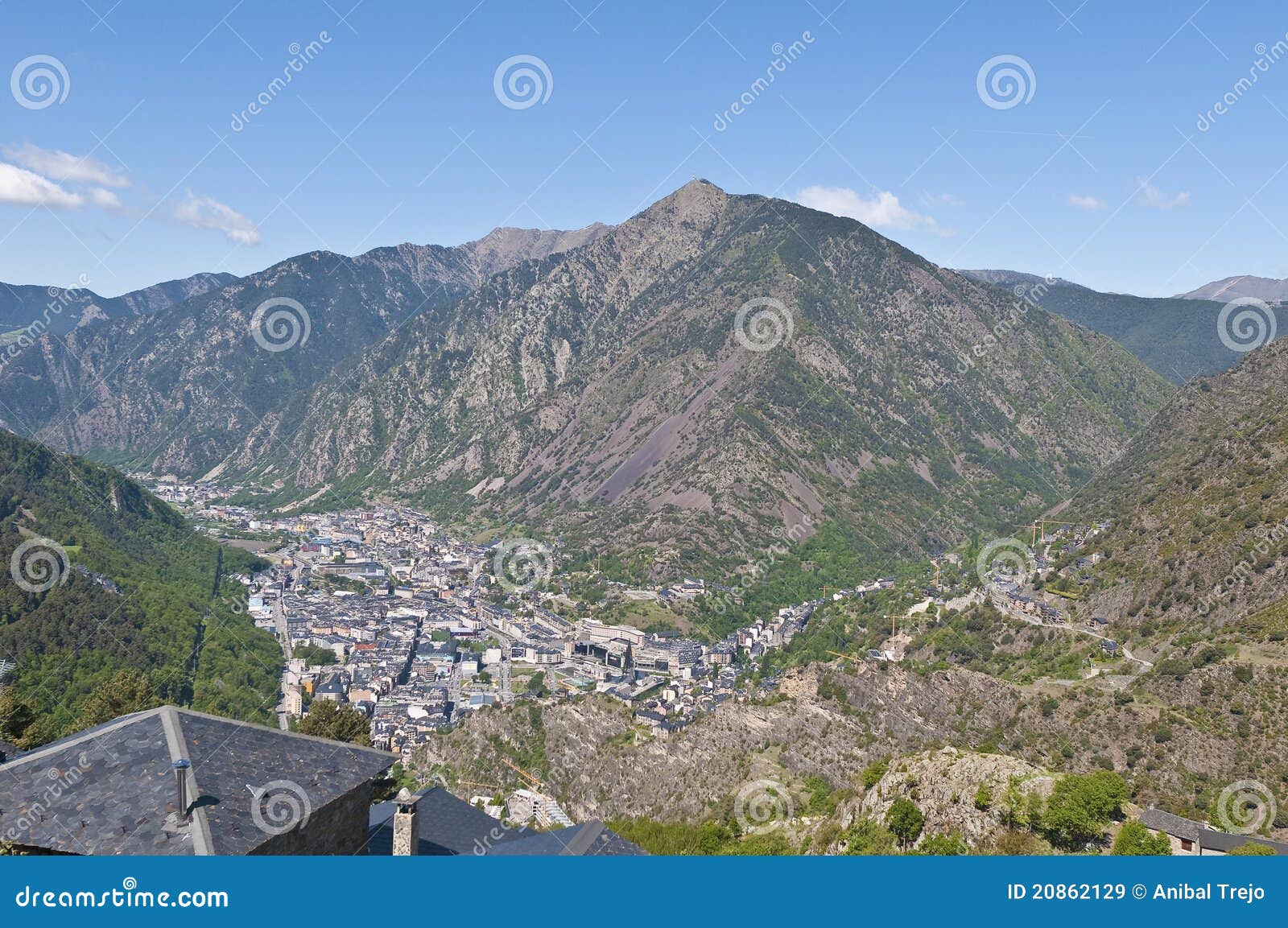 Aerial View of Andorra-La-Vella Stock Image - Image of landmark ...