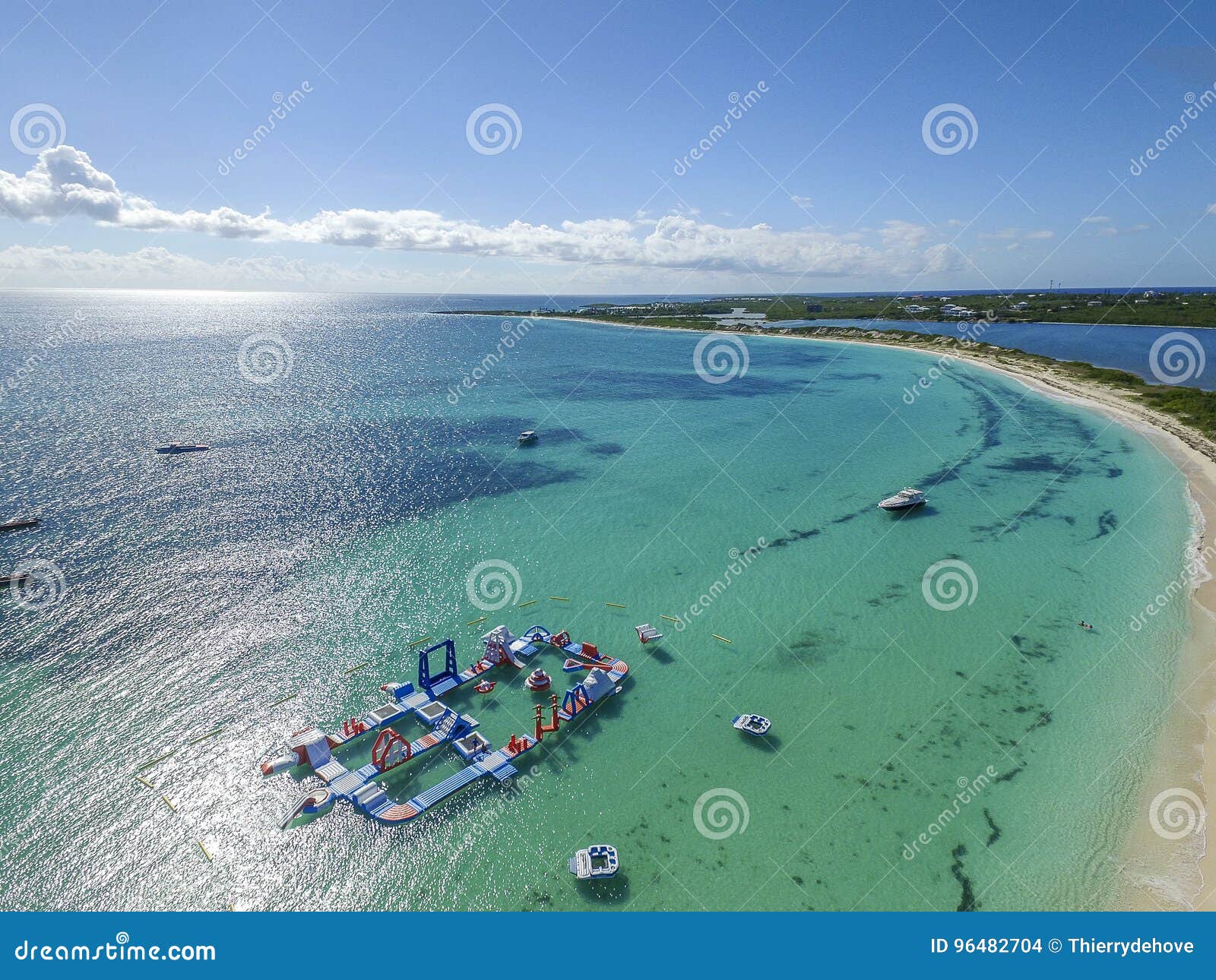 Aerial View of Anguilla Beaches Stock Photo - Image of shoal, turquoise ...