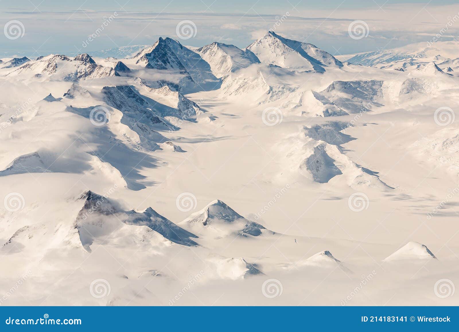 Aerial View of Antarctica S Transantarctic Mountain Range Stock Image ...