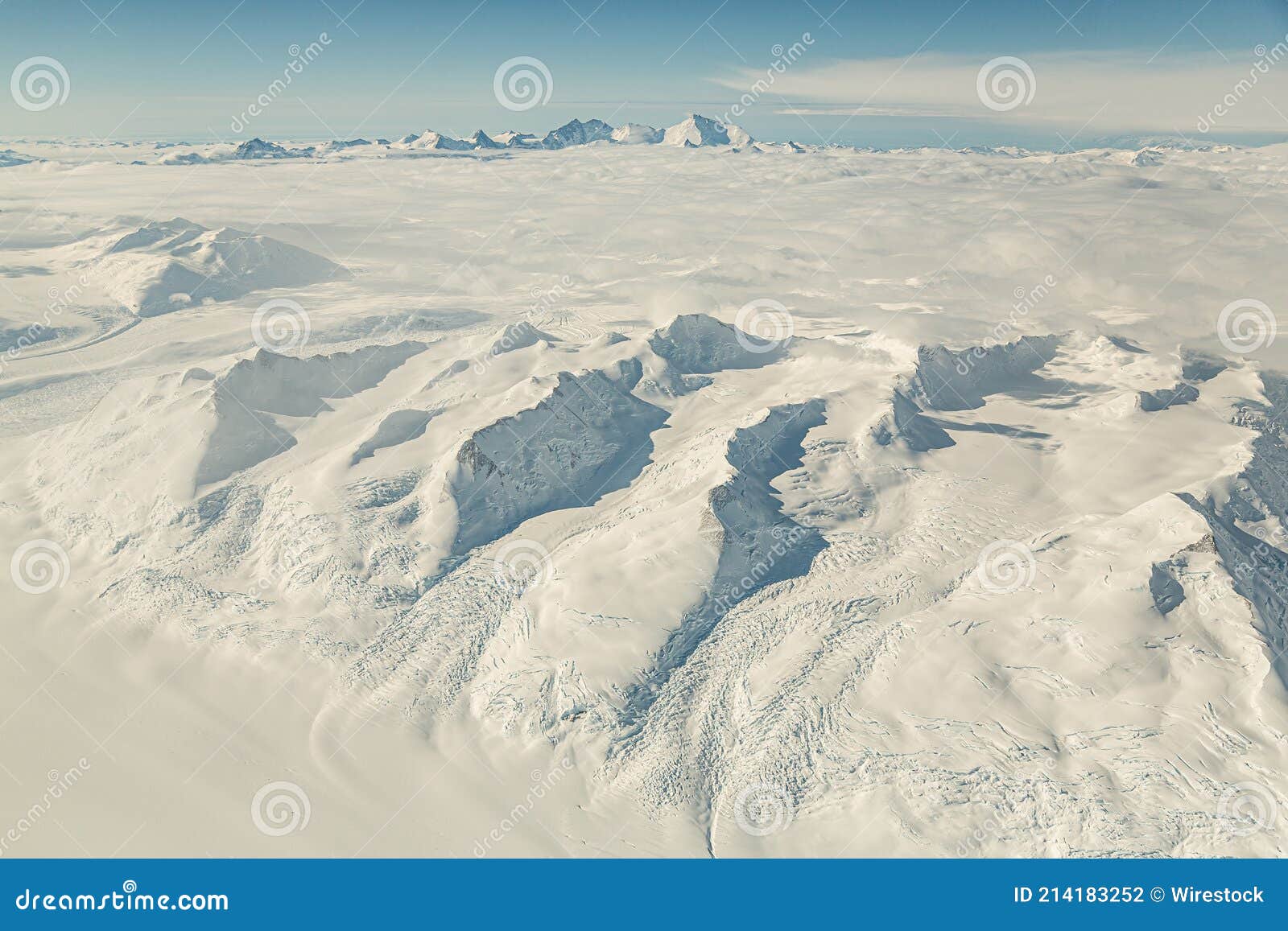 Aerial View of Antarctica S Transantarctic Mountain Range Stock Photo ...