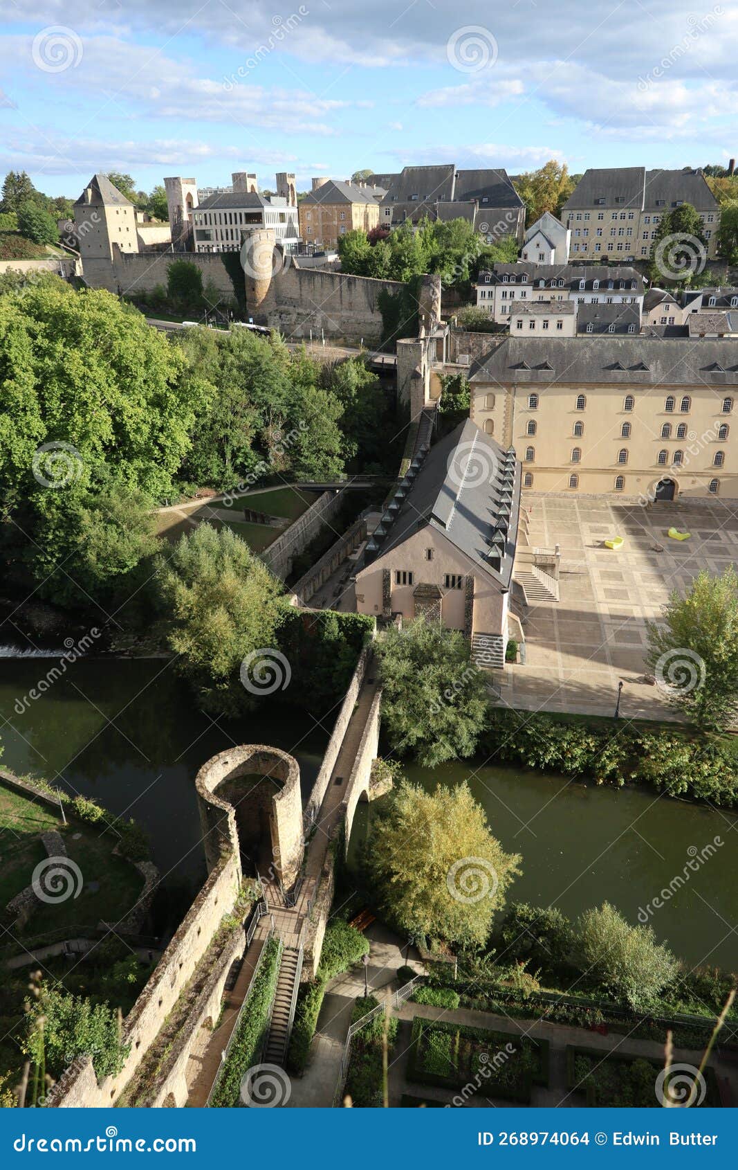 View of the Architecture of Luxembourg City Stock Photo - Image of view ...