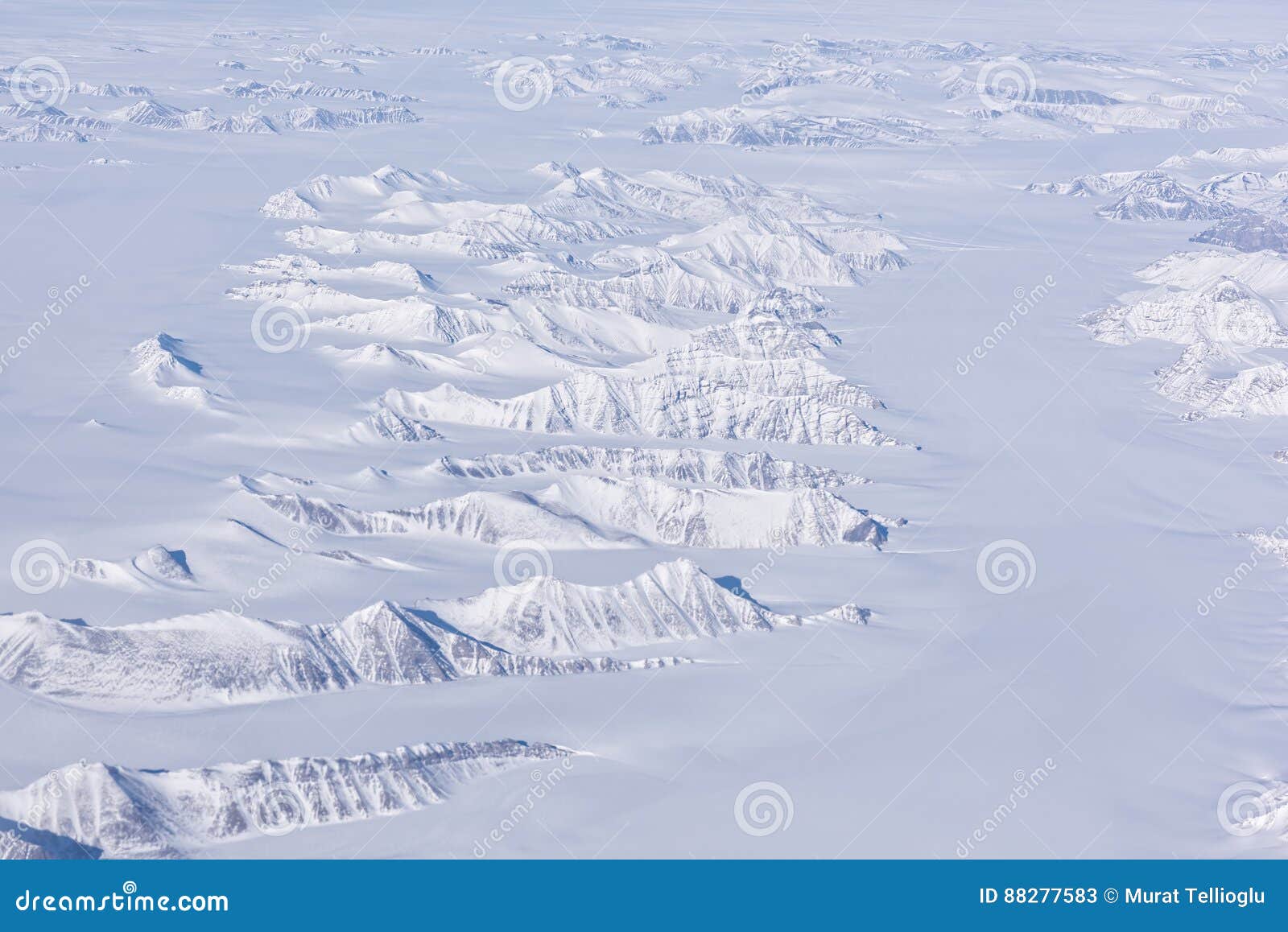 Aerial View of the Arctic Circle by Ariplane Stock Image - Image of ...
