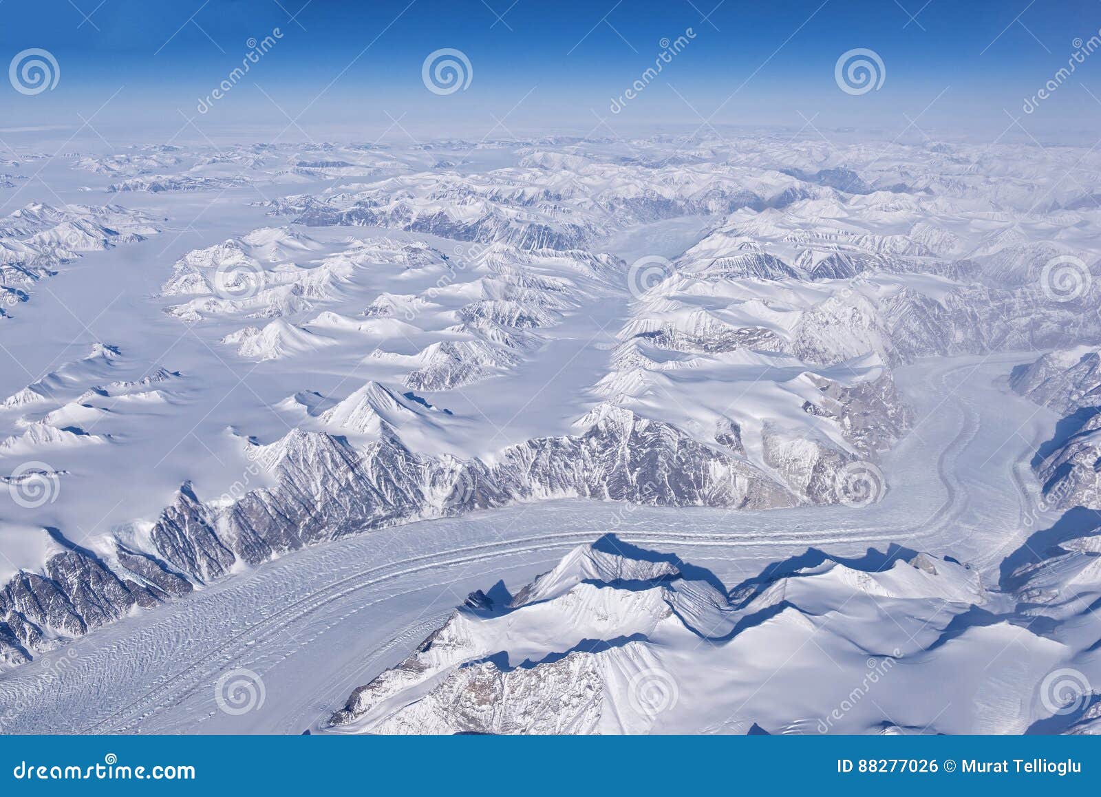 Aerial View of the Arctic Circle Stock Photo - Image of iceberg, polar ...