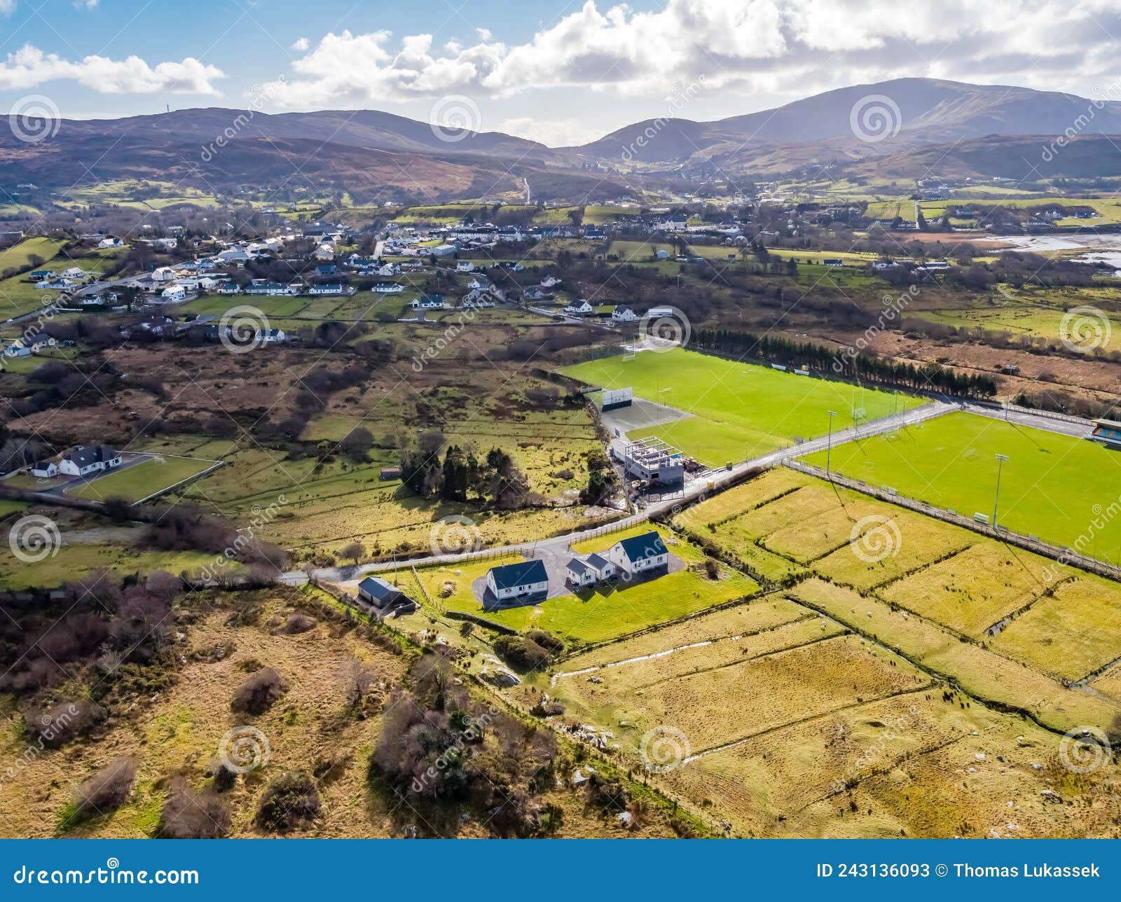 Aerial View of Ardara in County Donegal - Ireland Stock Image - Image ...