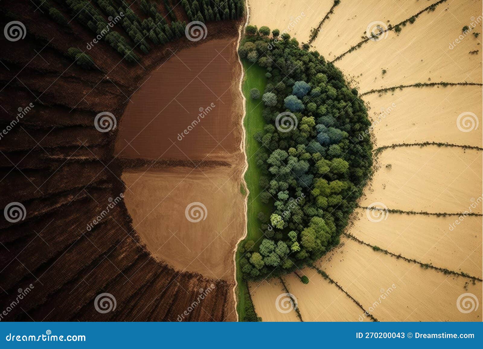 Aerial View of an Area of Deforestation. Generative Ai Stock ...