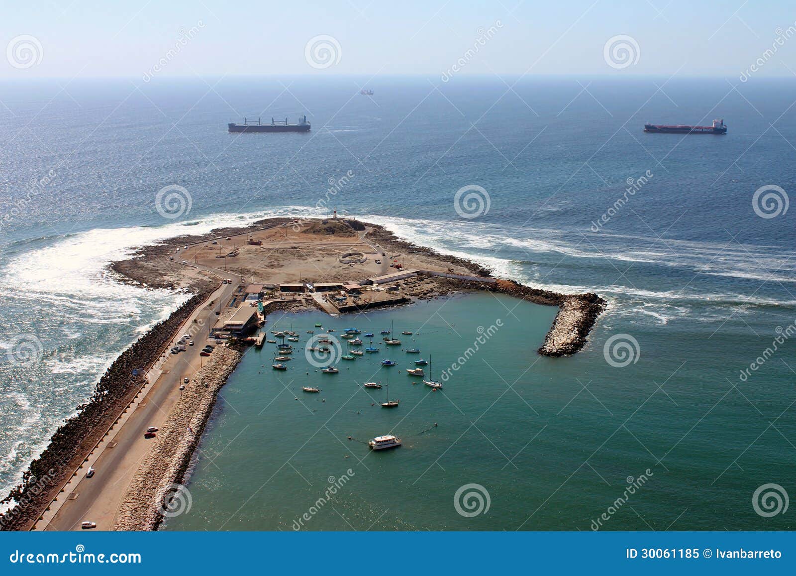 Harbor of Arica stock image. Image of america, aerial - 30061185