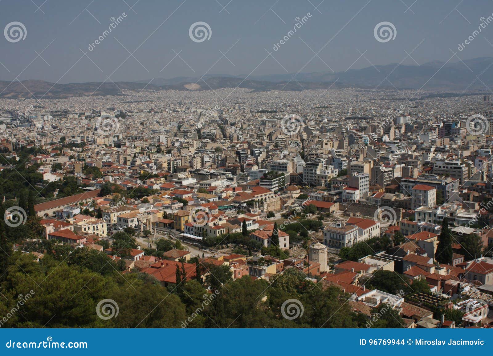 Aerial View of Athens, Greece Stock Photo - Image of landscape, ancient ...