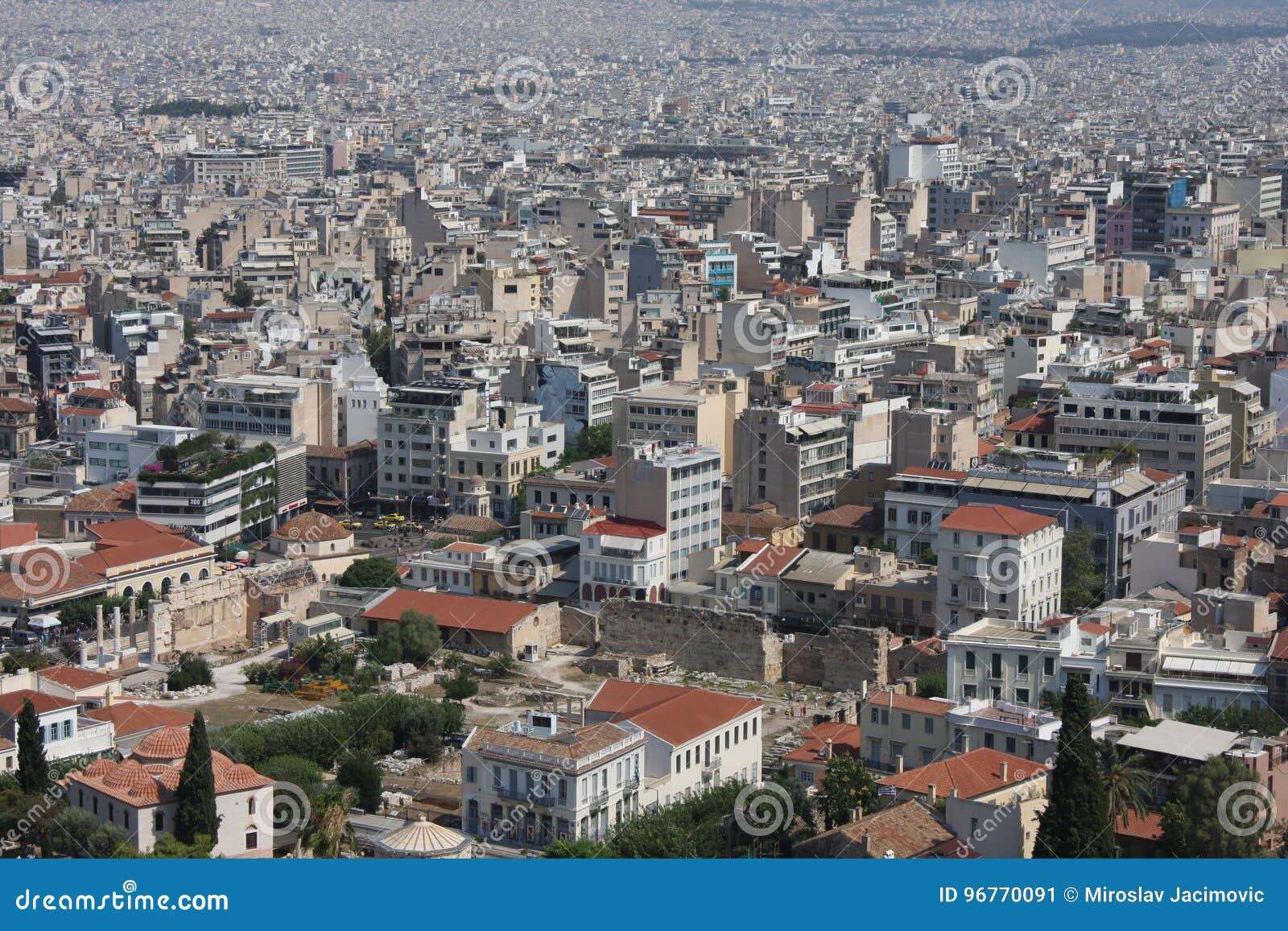 Aerial View of Athens, Greece Stock Image - Image of greek, parliament ...