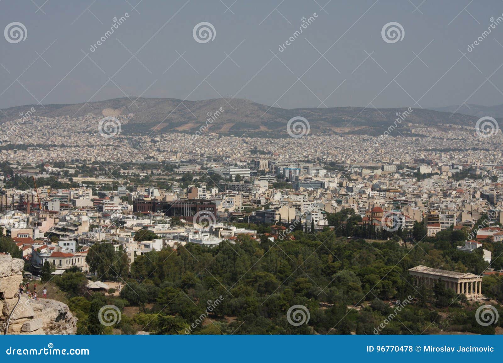 Aerial View of Athens, Greece Stock Photo - Image of greece, beautiful ...