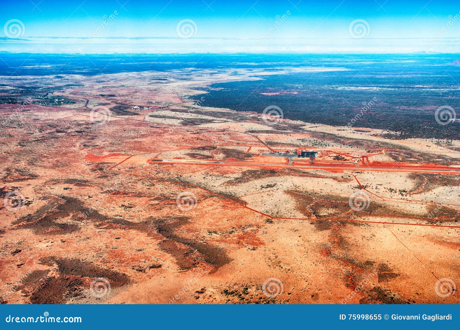 Aerial View of Australian Desert, Northern Territory Stock Image ...