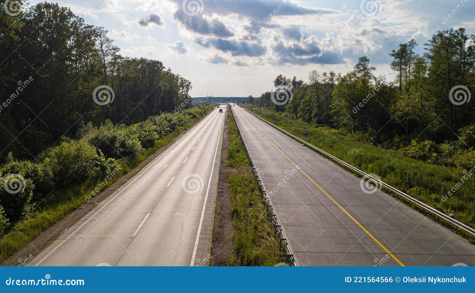 Aerial View of the Autobahn with Good Asphalt Stock Photo - Image of ...