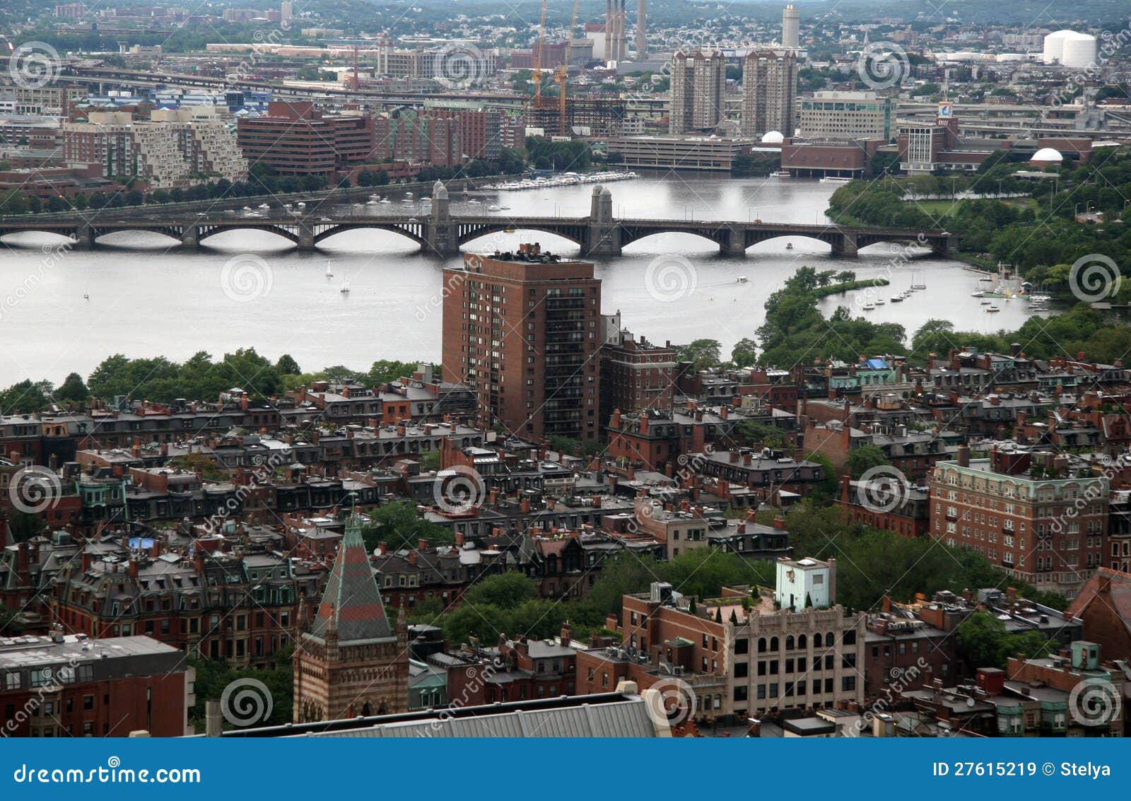 Aerial View Back Bay Boston Editorial Stock Image - Image of newbury ...