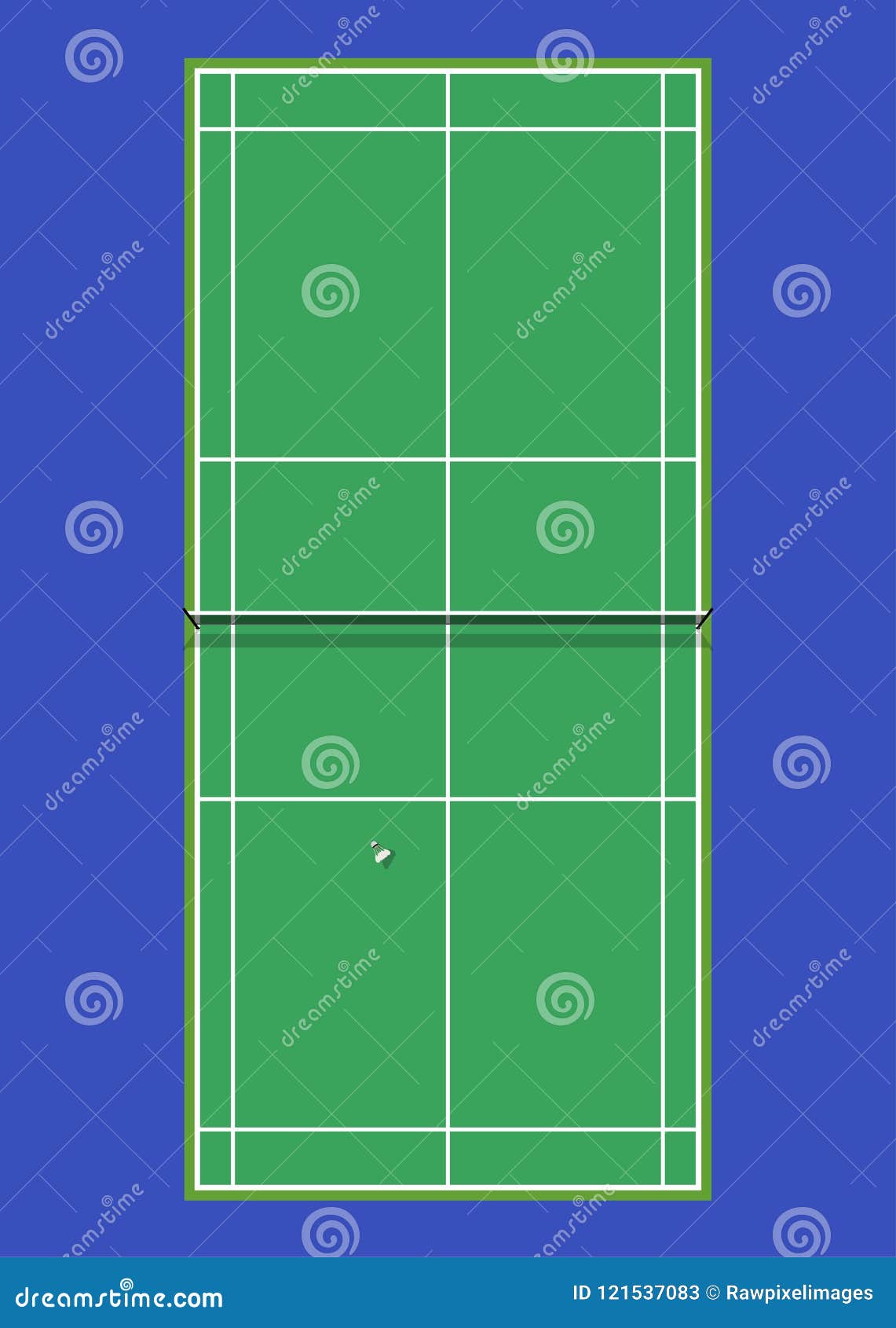 Aerial View of a Badminton Court Stock Vector - Illustration of ...