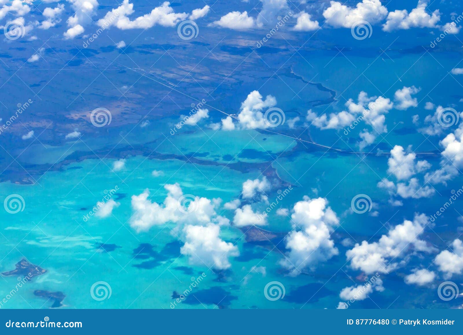 Aerial View of Bahama Islands Stock Photo - Image of plane, atlantic ...