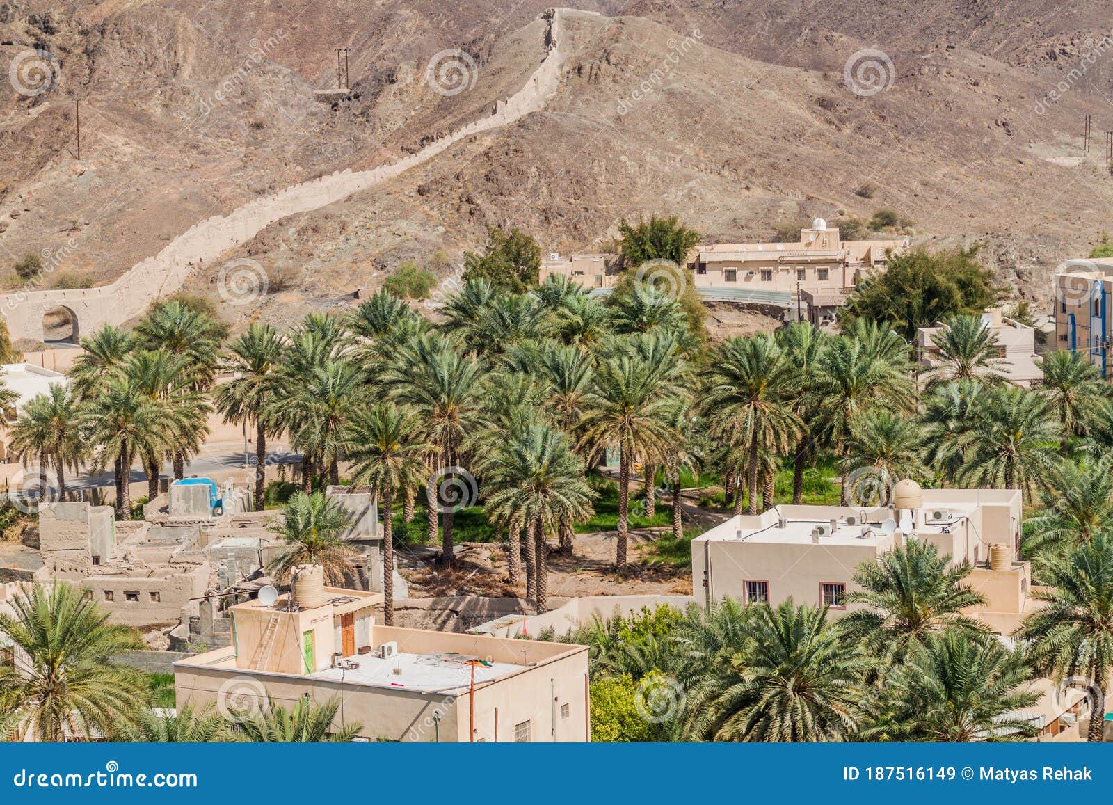 Aerial View of Bahla Town, Om Stock Image - Image of arab, omani: 187516149