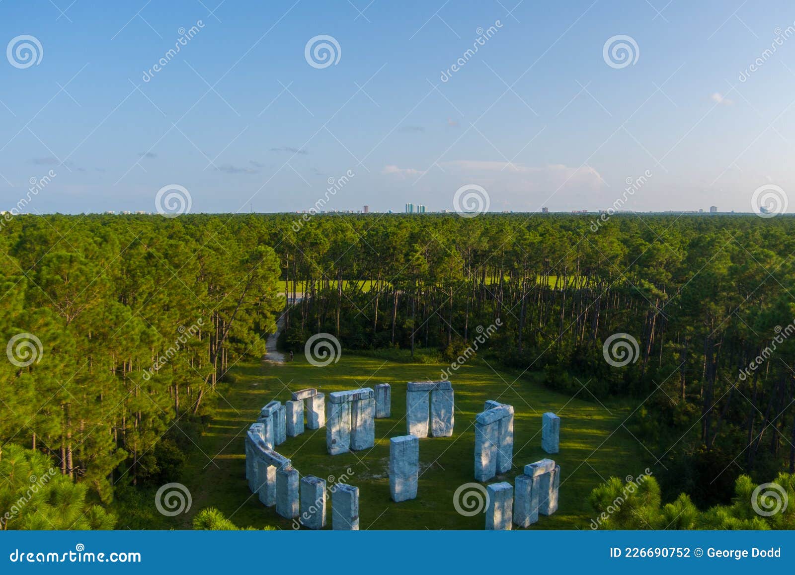 Aerial View of Bamahenge in Elberta, Alabama Stock Photo - Image of ...