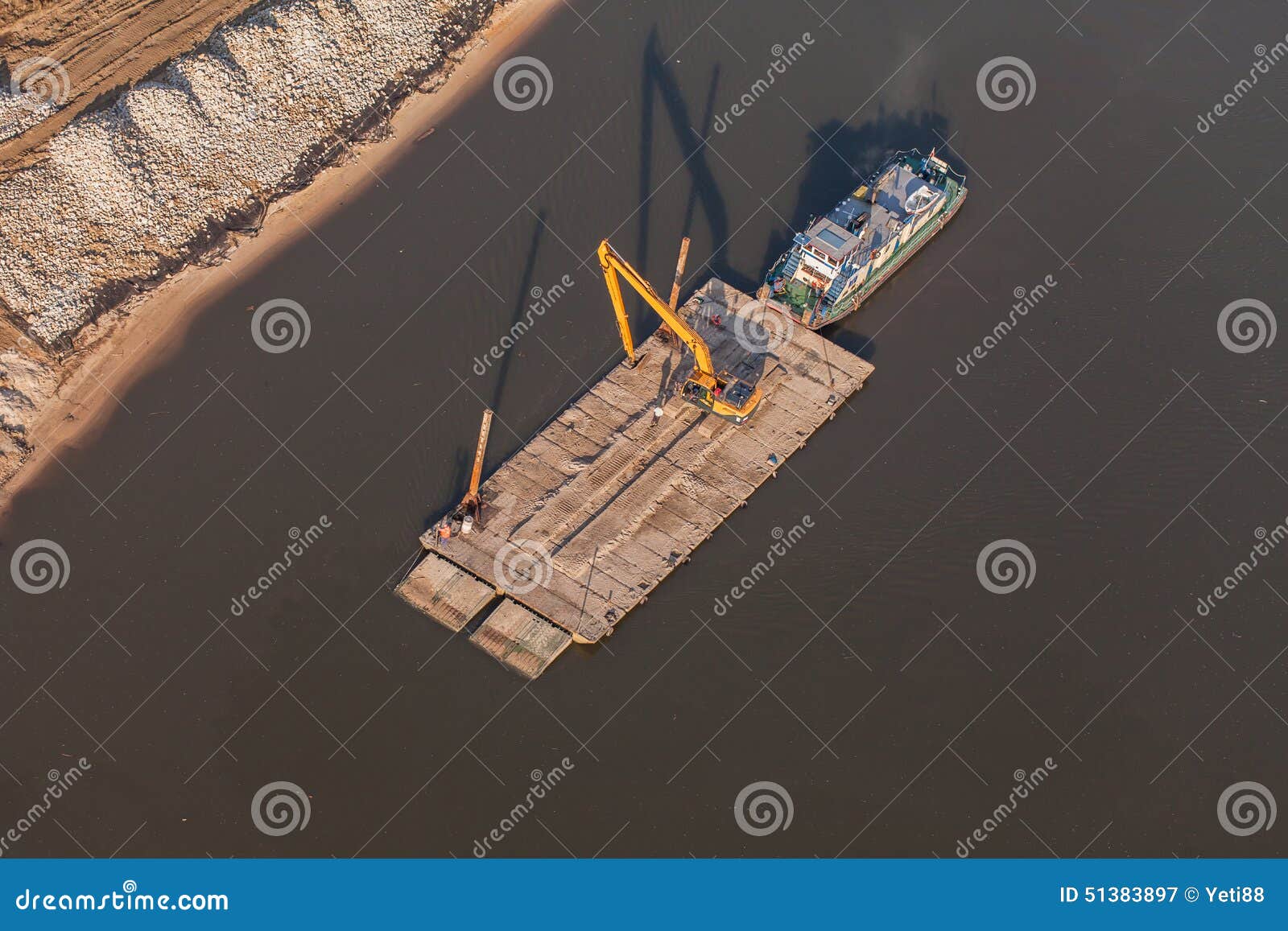Aerial view of a barge stock image. Image of canal, transport - 51383897