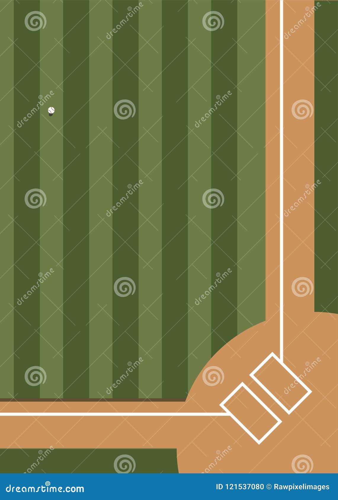 Aerial View of Baseball Court Stock Vector - Illustration of compete ...