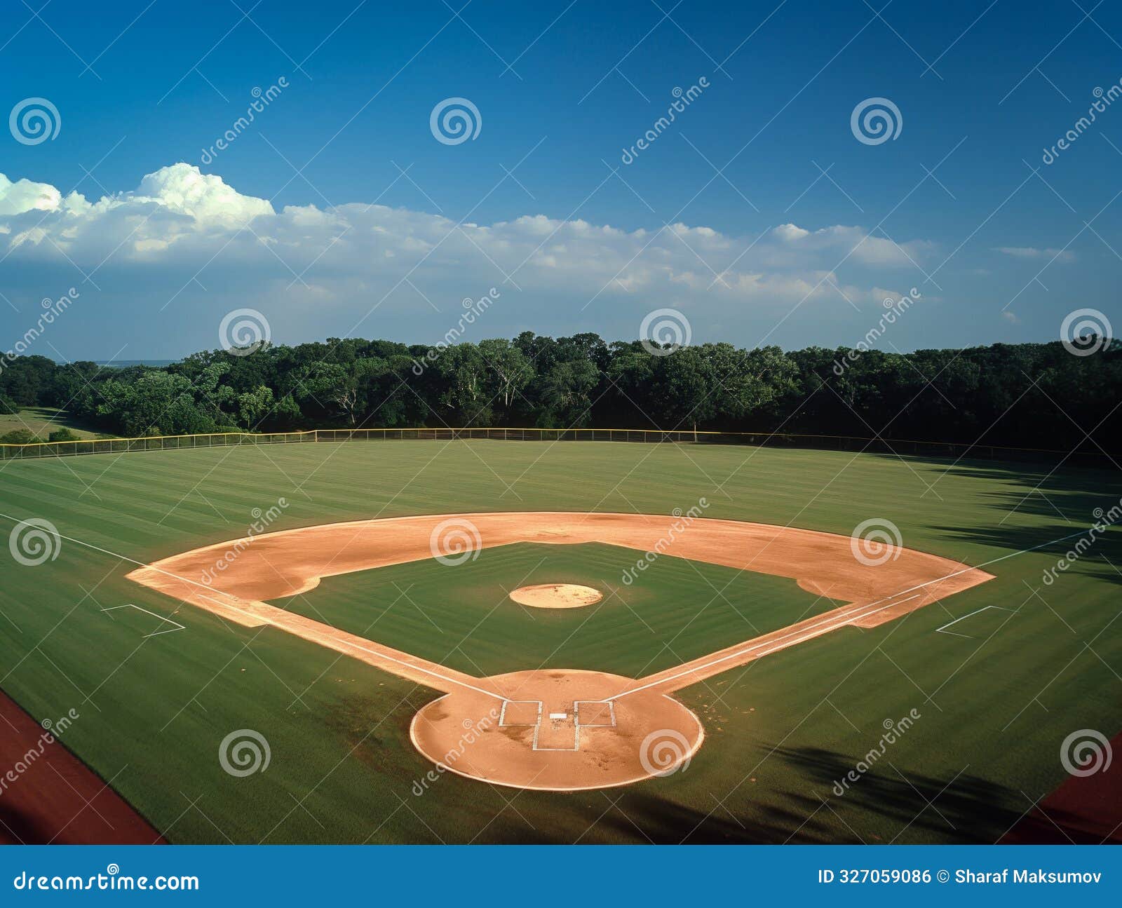 Aerial View of Baseball Diamond Stock Photo - Image of summer, techny ...