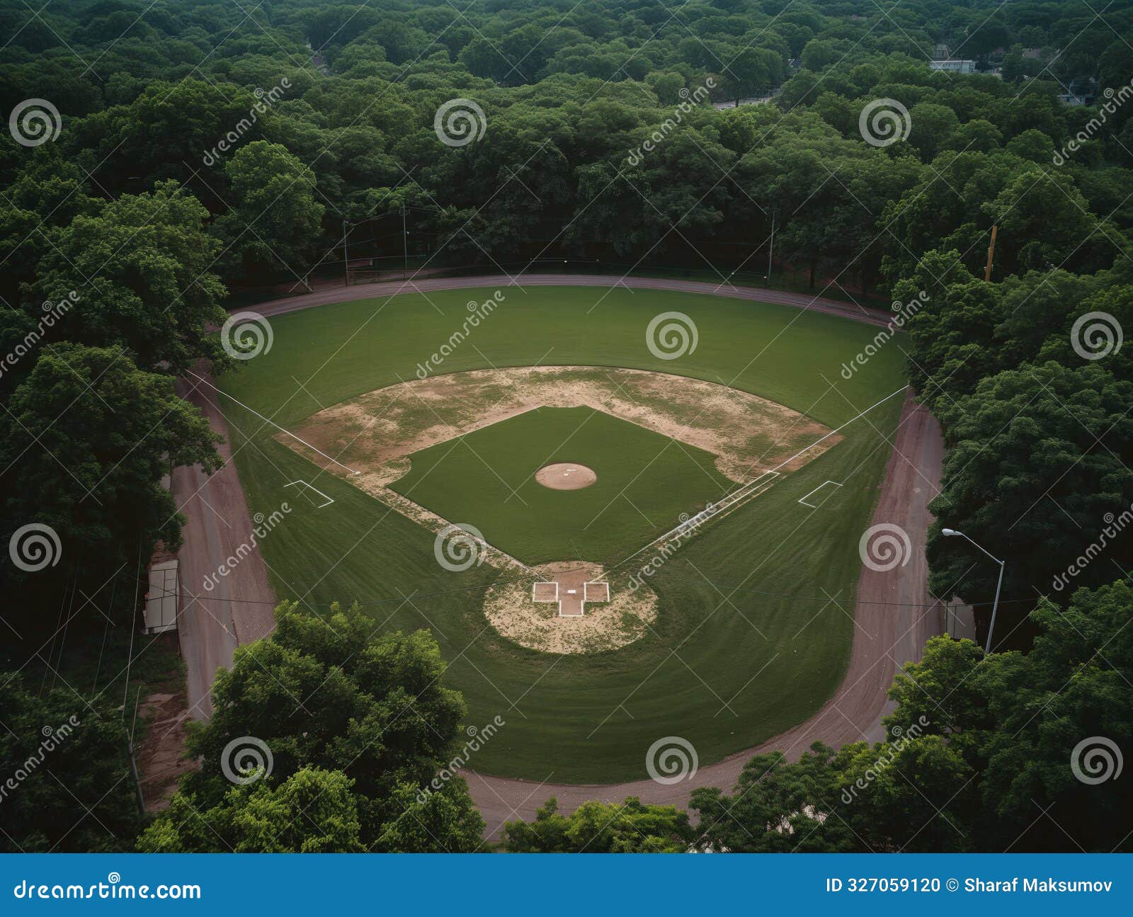 Aerial View of Baseball Diamond Stock Photo - Image of summer, aerial ...