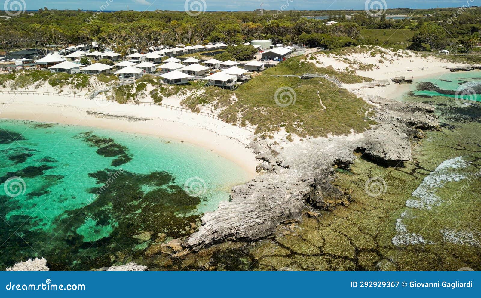 Aerial View of the Basin in Rottnest Island, Australia Stock Image ...
