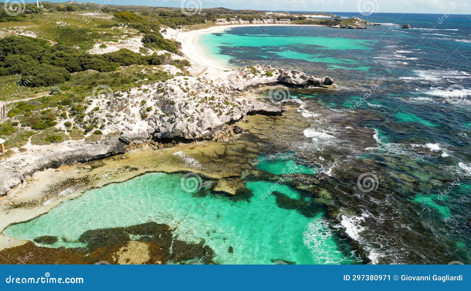 Aerial View of the Basin in Rottnest Island, Australia Stock Image ...