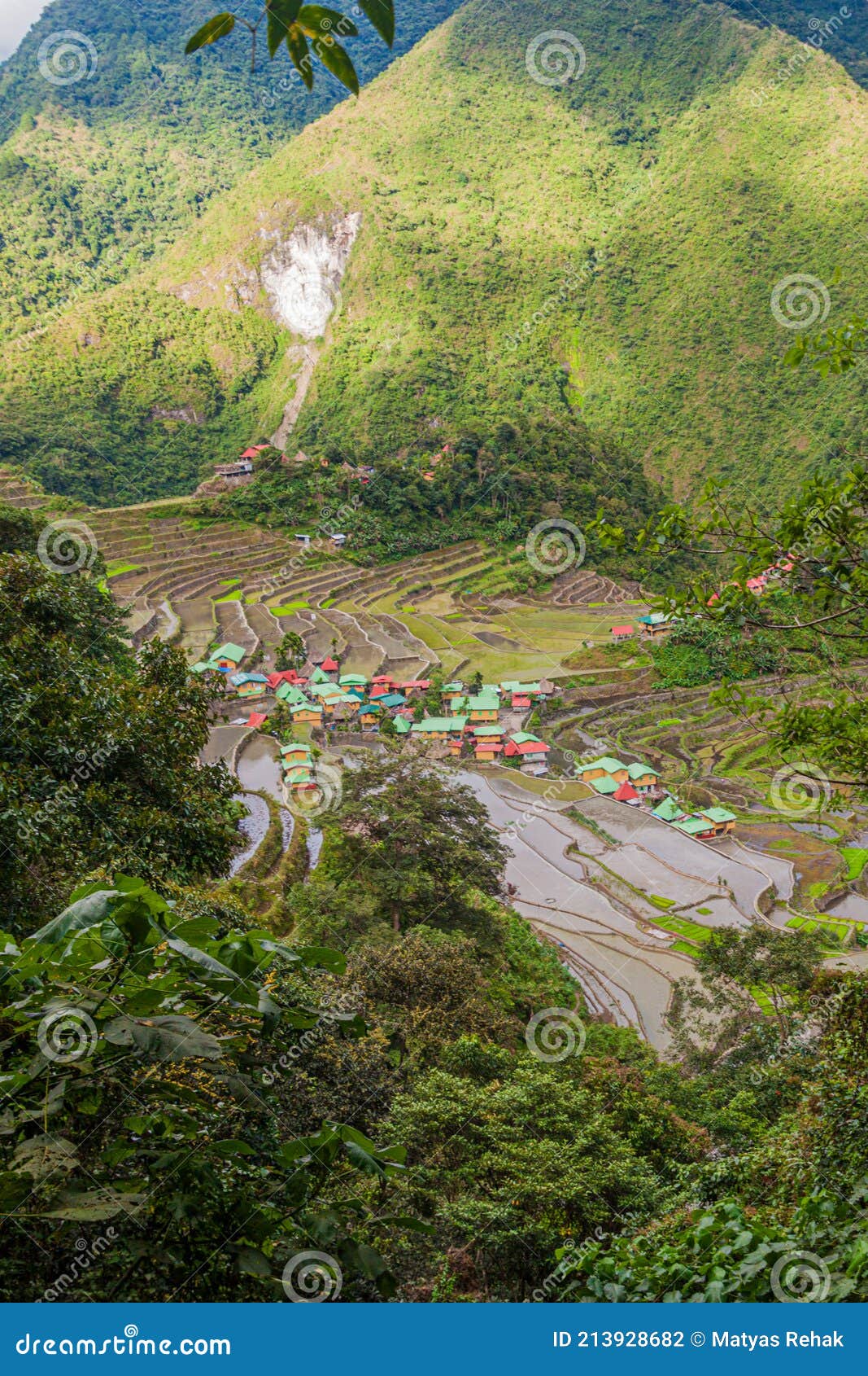 Aerial View of Batad Rice Terraces, Luzon Island, Philippin Stock Photo ...