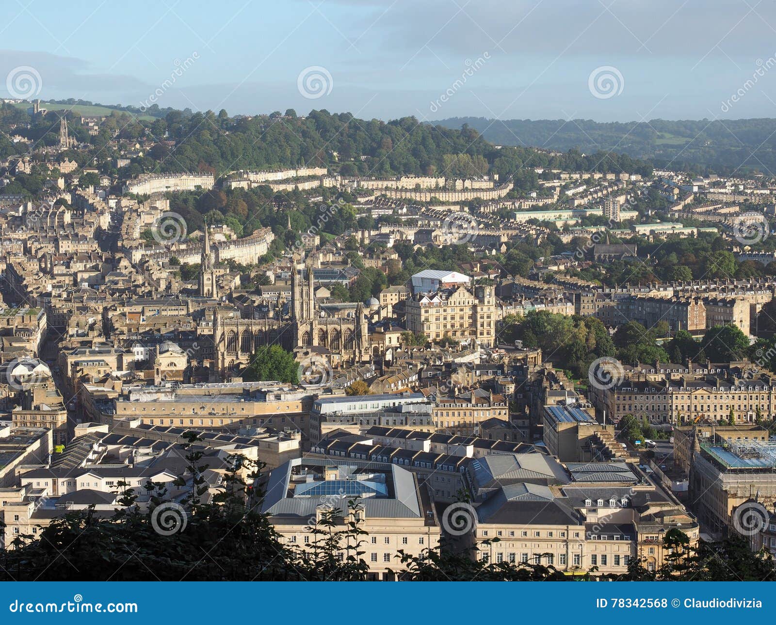 Aerial view of Bath stock photo. Image of aerial, somerset - 78342568