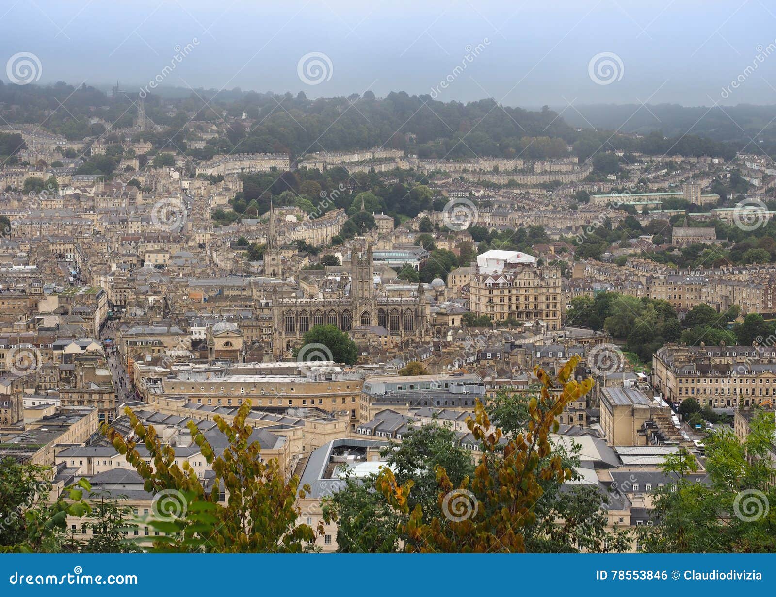 Aerial view of Bath stock photo. Image of bath, urban - 78553846