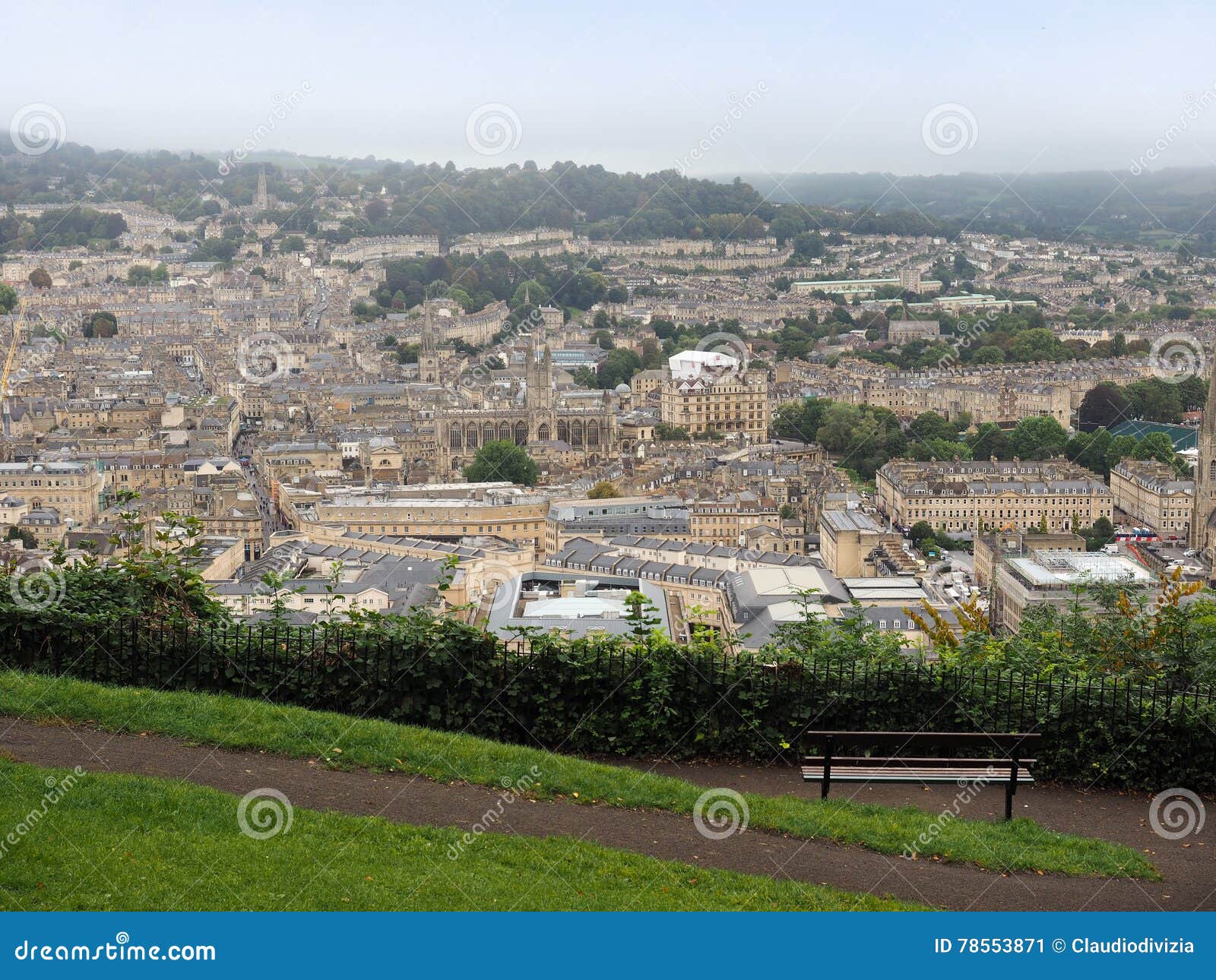 Aerial view of Bath stock image. Image of view, landmark - 78553871