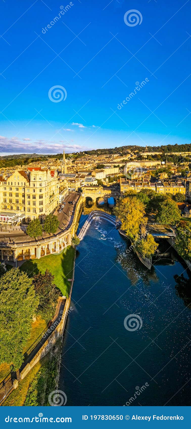 Aerial View of Bath in the Morning Stock Photo - Image of outdoor ...